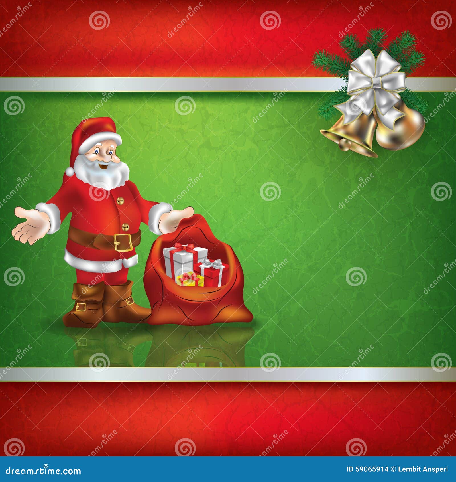 Abstract Grunge Background with Santa Claus Stock Vector - Illustration ...