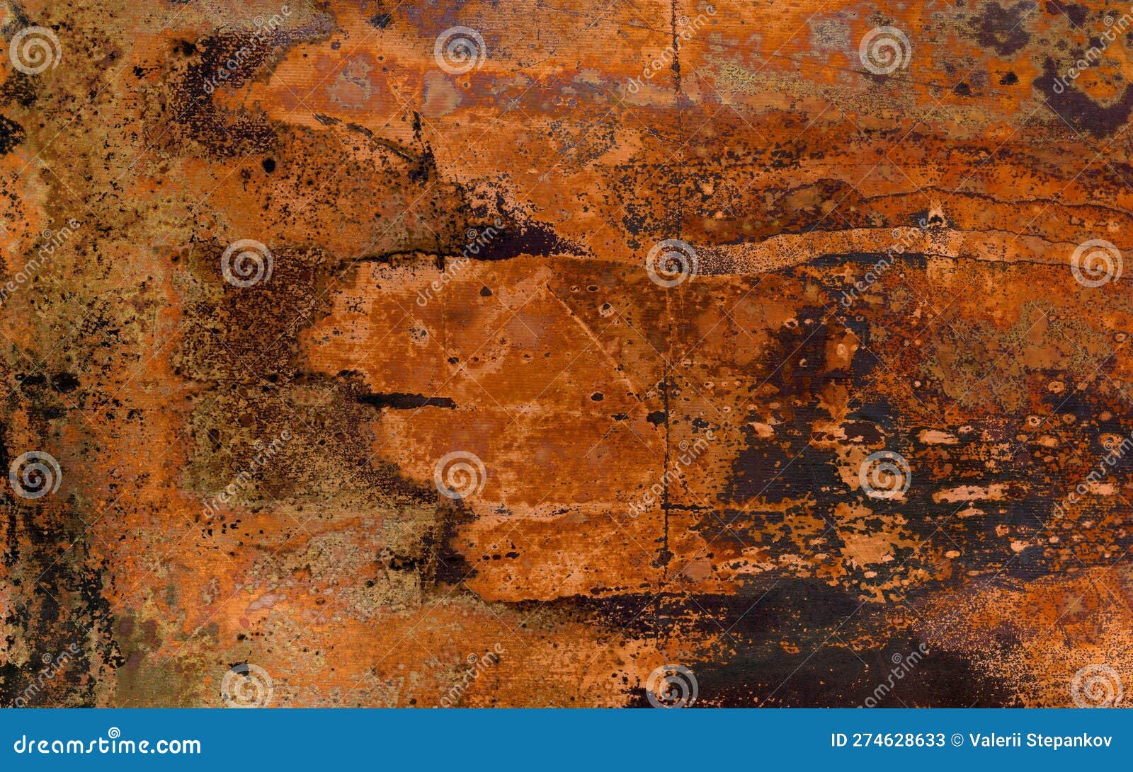 Abstract Grunge Background with Space for Text or Image. Old Copper ...