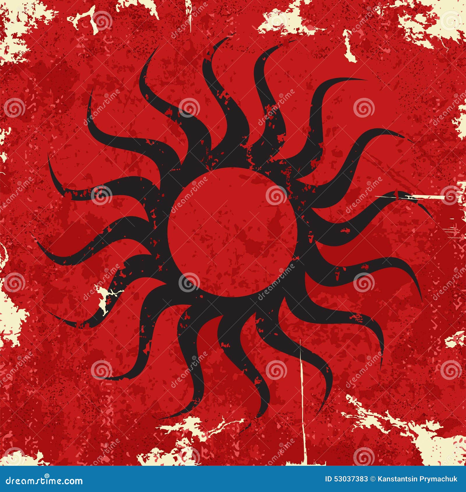 Abstract Grunge Background with Sun. Vector Stock Vector - Illustration ...