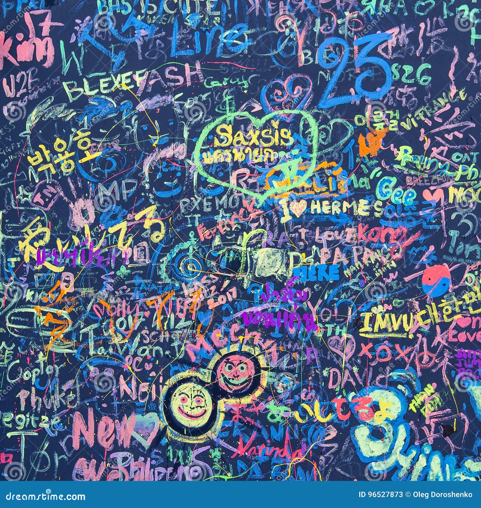 Abstract Grunge Collage of Letters Background and Texture Drawn on the ...