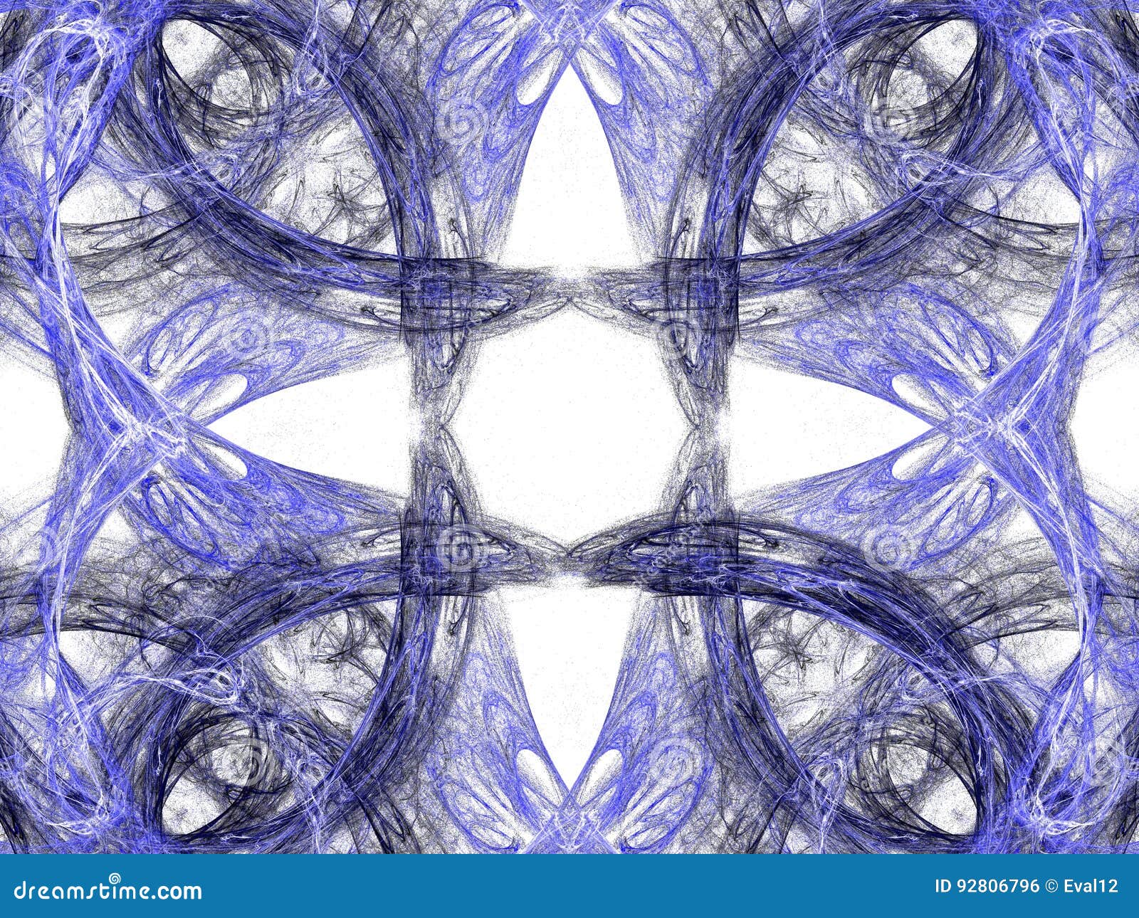 Abstract Grunge Dirty Blue Symmetrical Pattern Stock Illustration ...