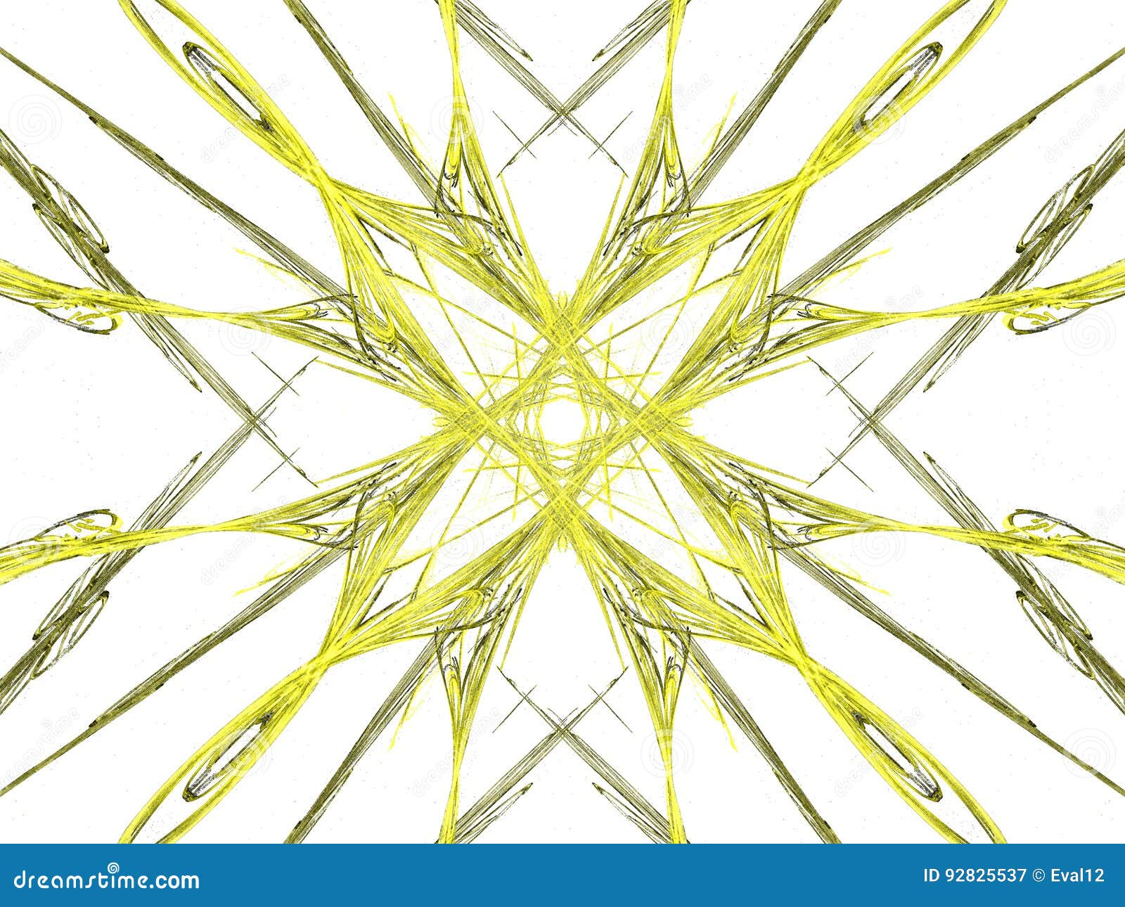 Abstract Grunge Dirty Yellow Symmetrical Pattern Stock Illustration ...