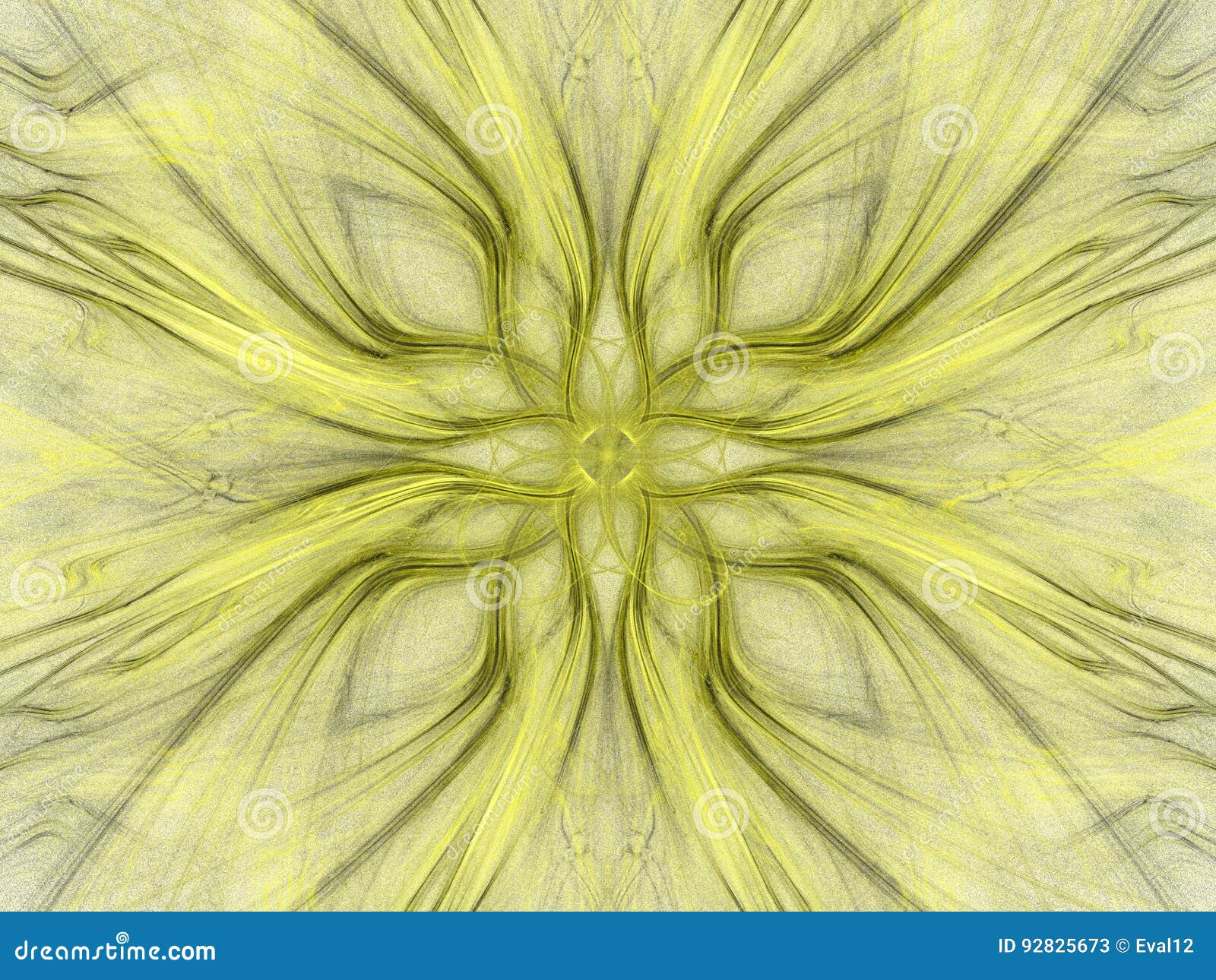 Abstract Grunge Dirty Yellow Symmetrical Pattern Stock Illustration ...