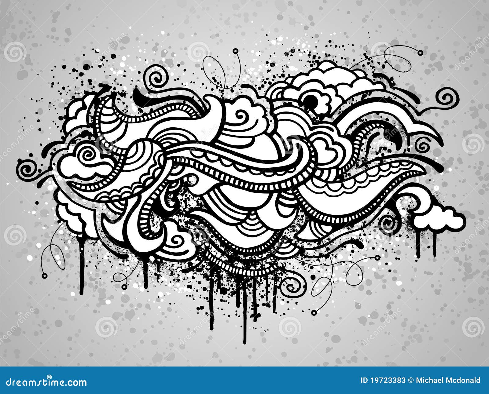 Abstract grunge drawing stock vector. Illustration of black - 19723383