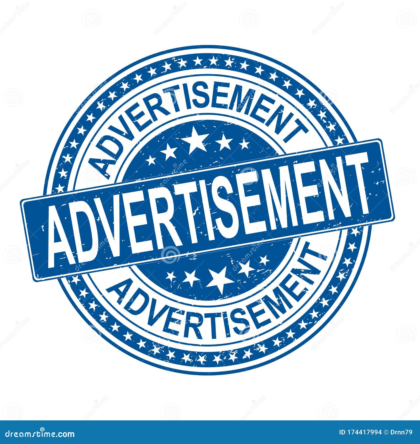 Abstract Grunge Rubber Stamp with the Word Advertisement Written Inside ...