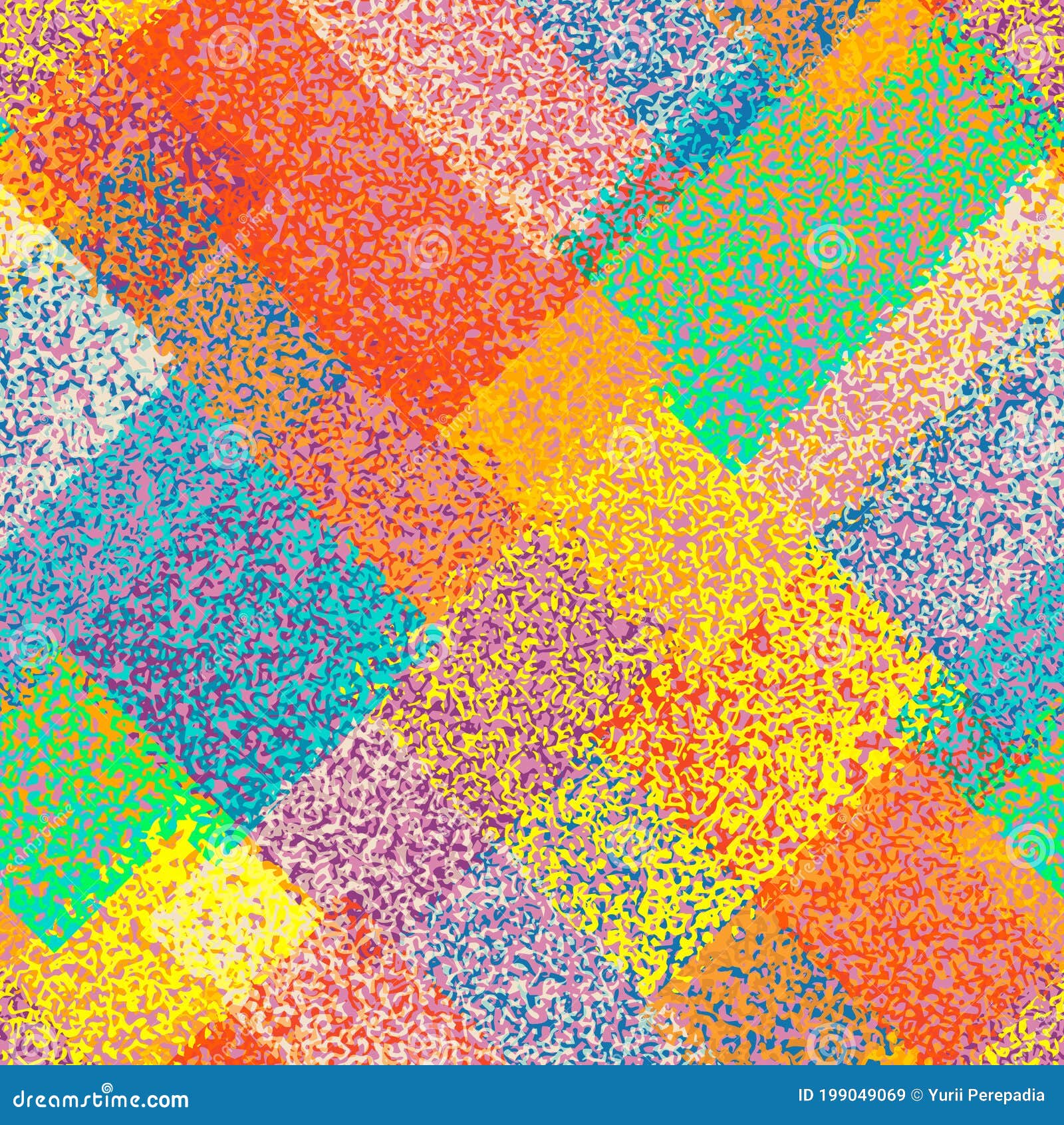 Abstract Grunge Seamless Chaotic Pattern with Rectangular Patches of ...