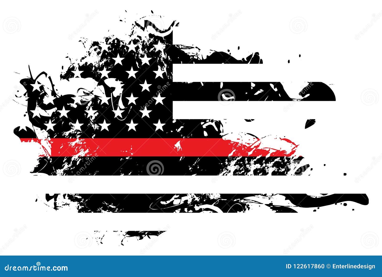 Abstract Firefighter Support Flag Illustration Stock Vector ...