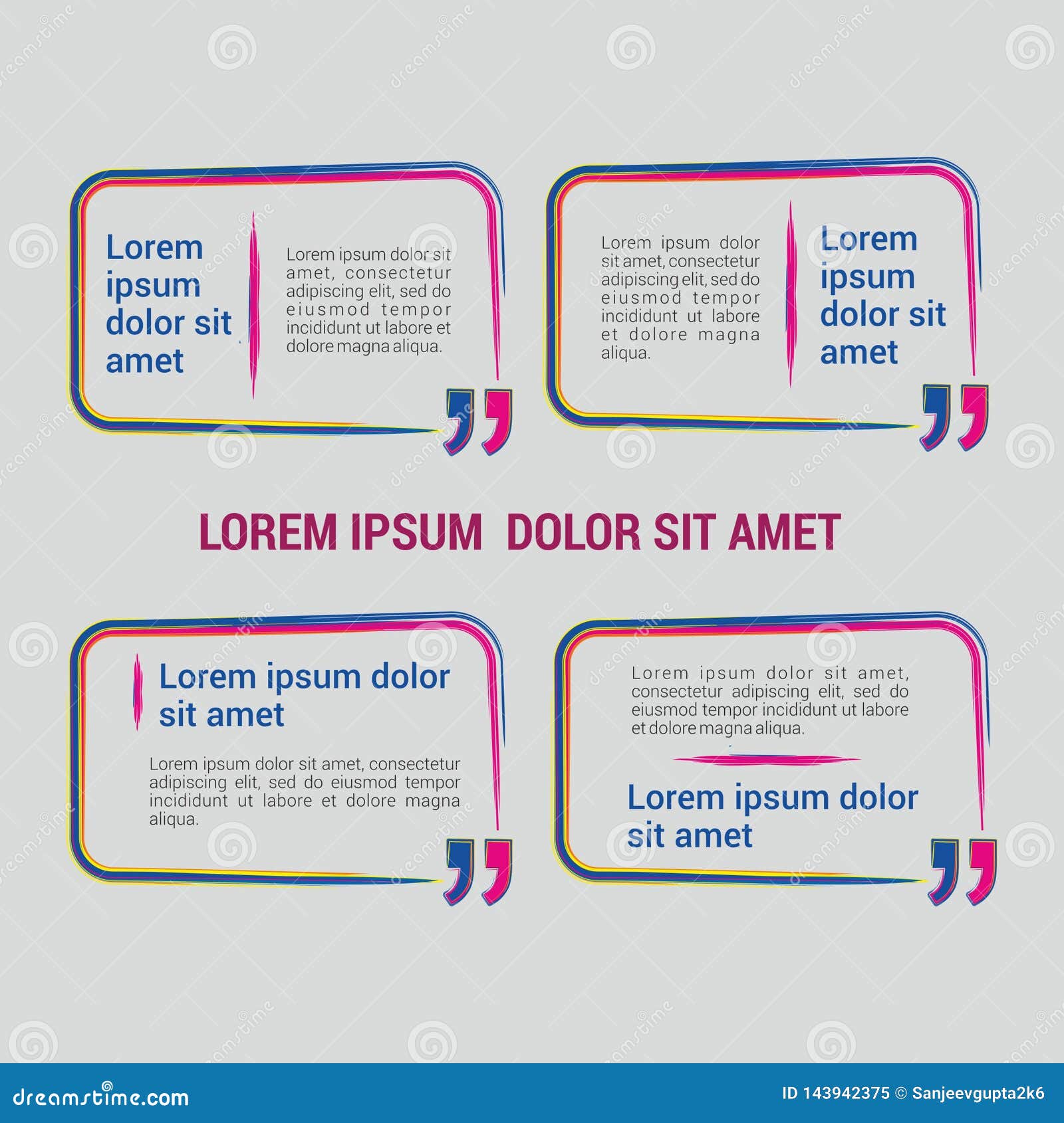 Abstract Grunge Style Quotation Template Stock Vector - Illustration of ...