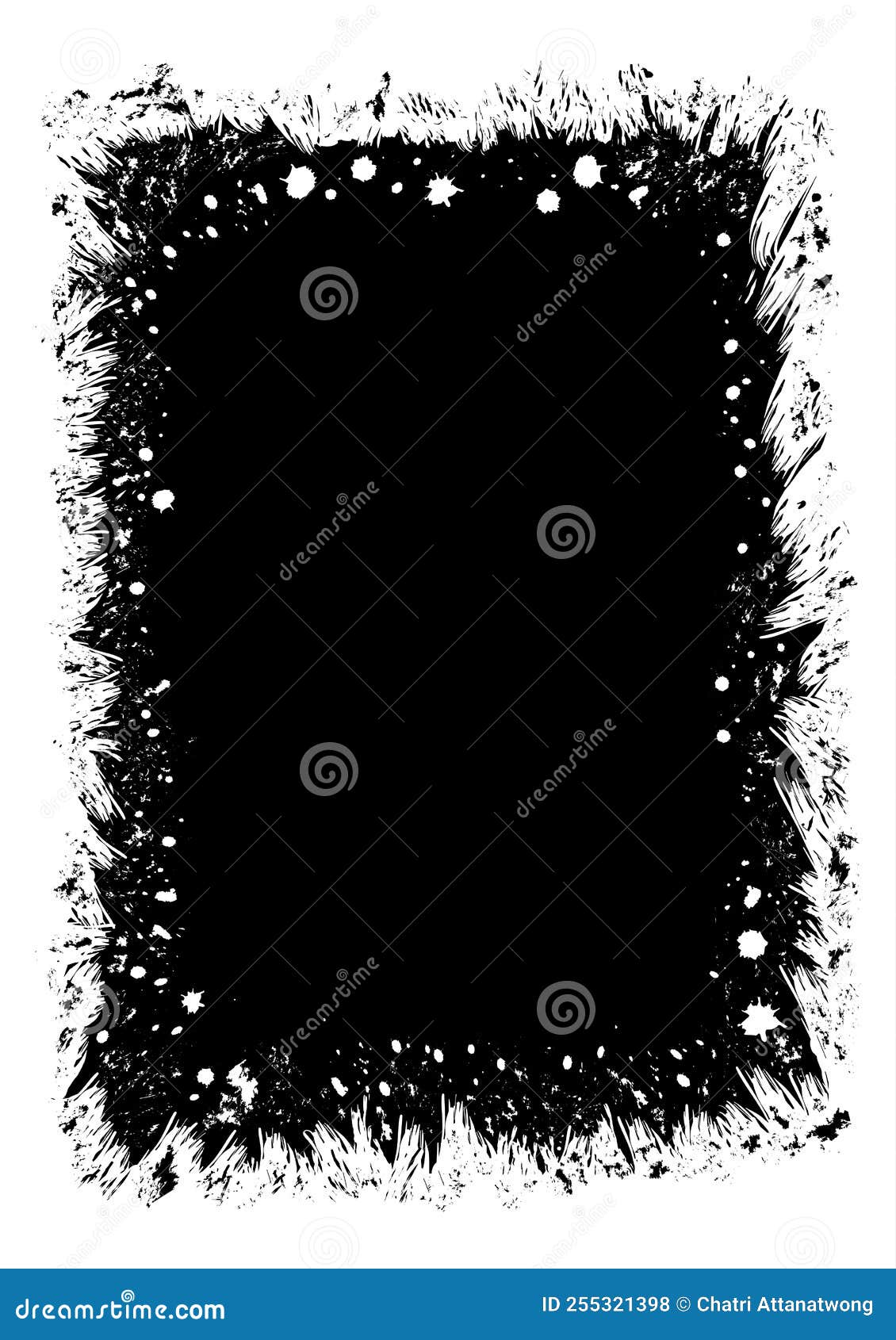 Abstract Grunge Texture Frame Black and White, Rough Background ...