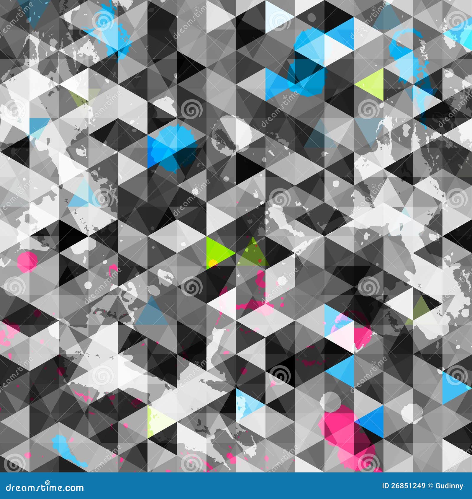 Abstract Grunge Triangle Seamless Stock Vector - Illustration of ...