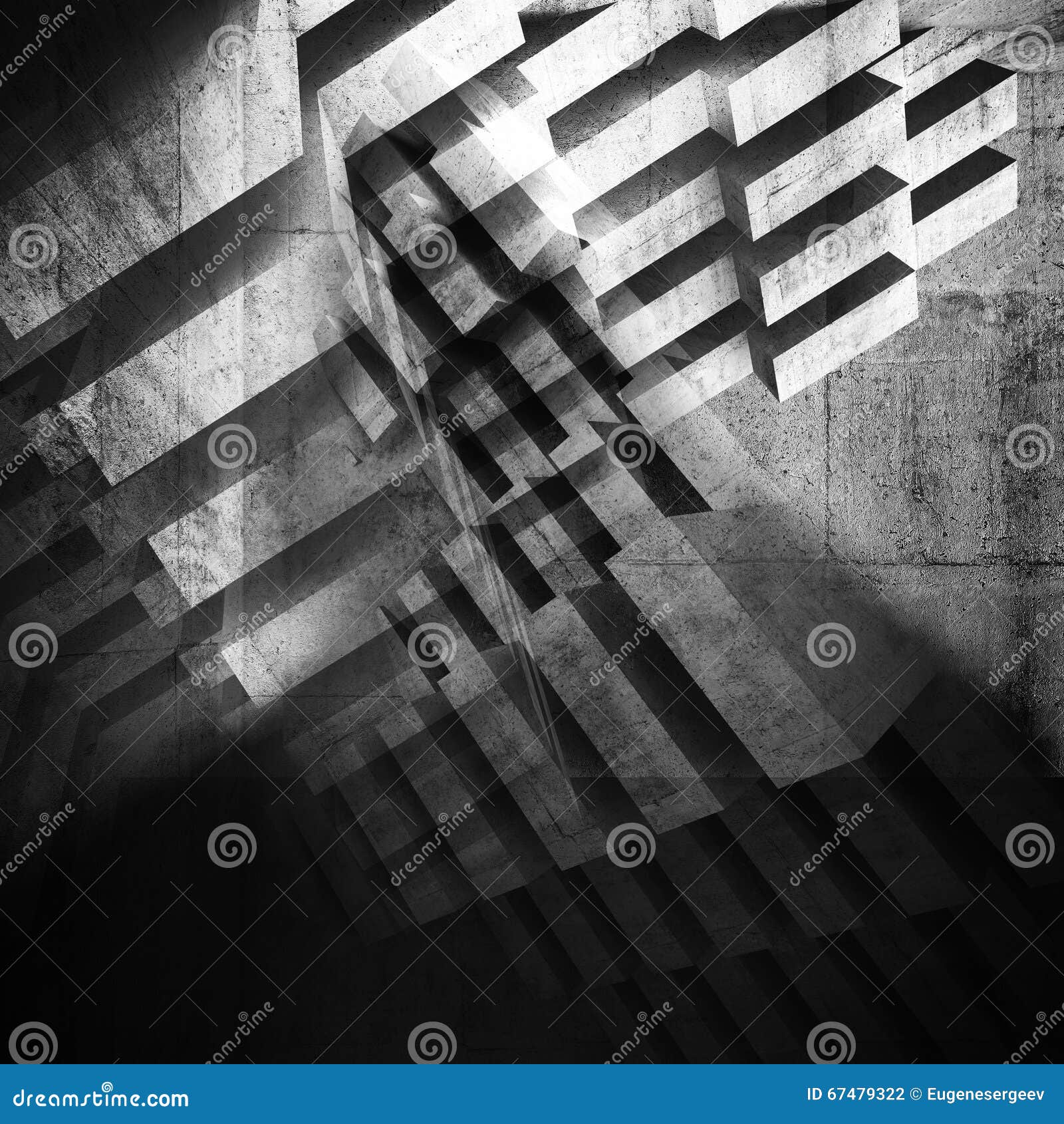 Abstract Grungy Concrete Background. 3d Stock Illustration ...
