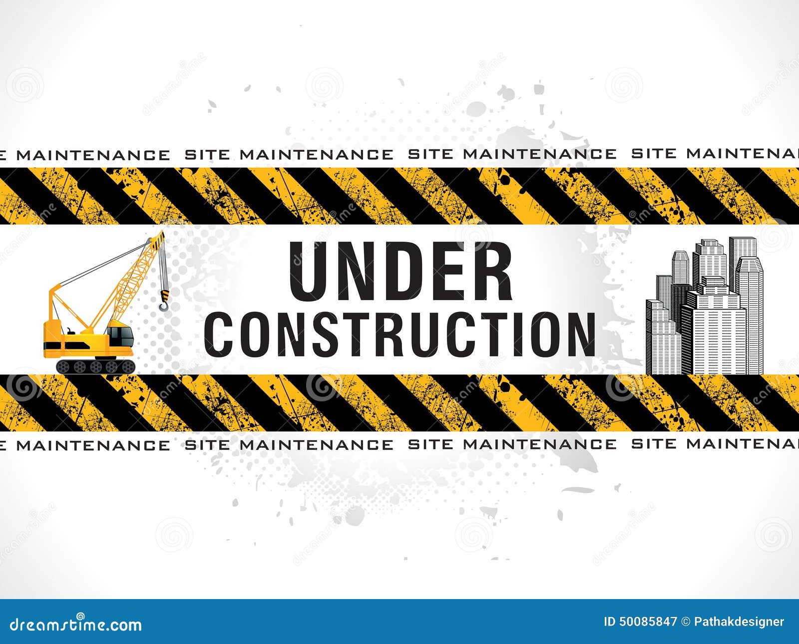 Abstract Grungy Under Construction Background Stock Vector ...