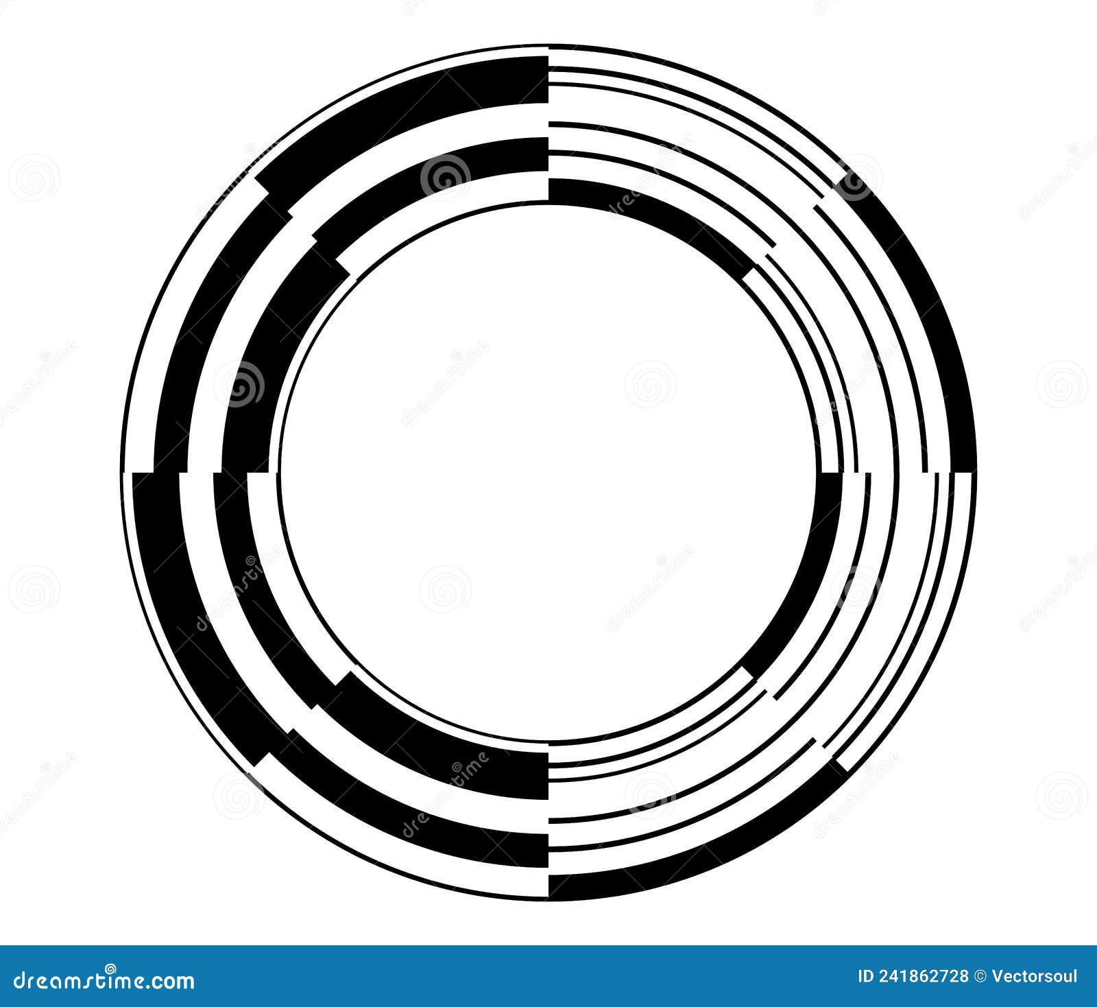Abstract GUI, UI Geometric Circle Element Stock Vector - Illustration ...
