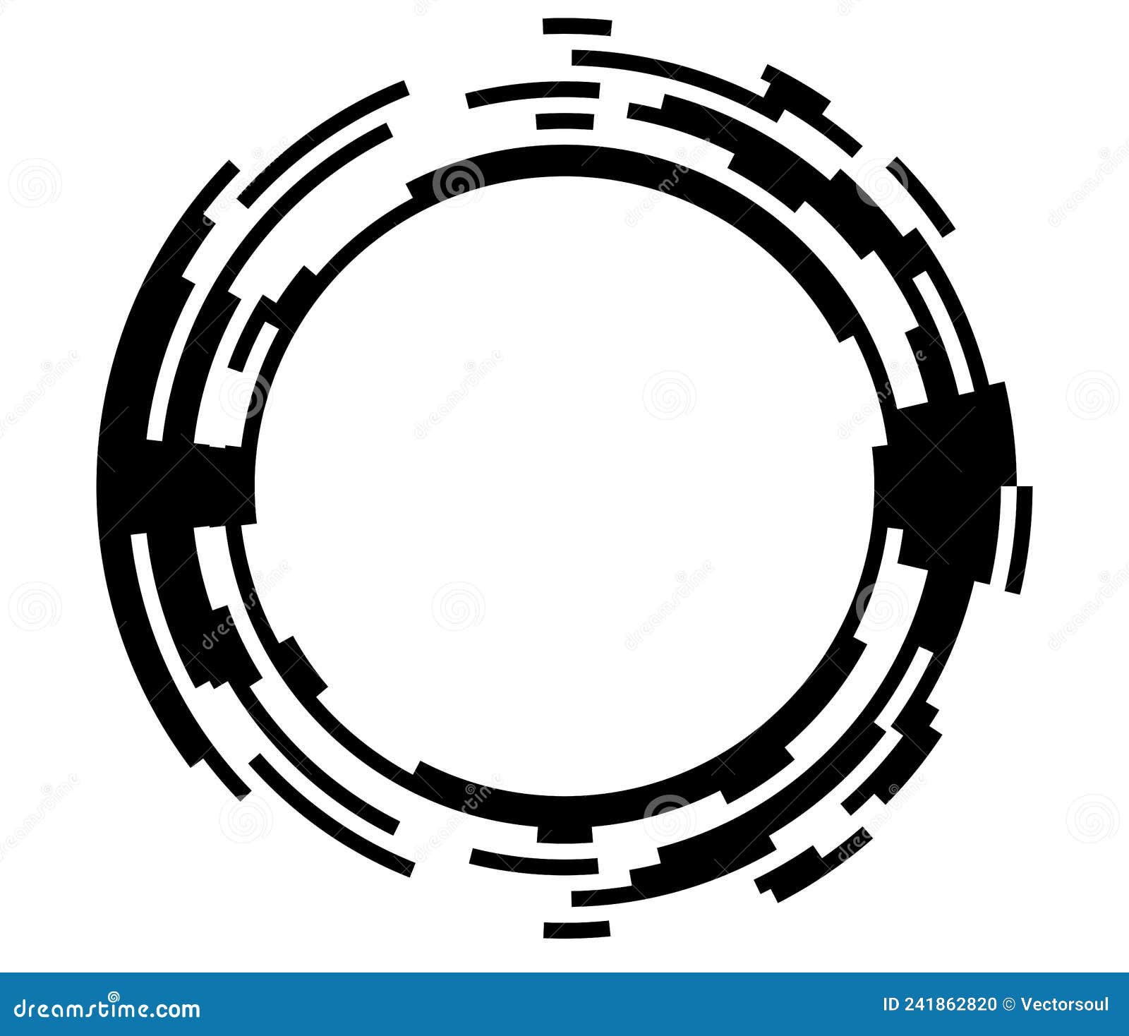 Abstract GUI, UI Geometric Circle Element Stock Vector - Illustration ...