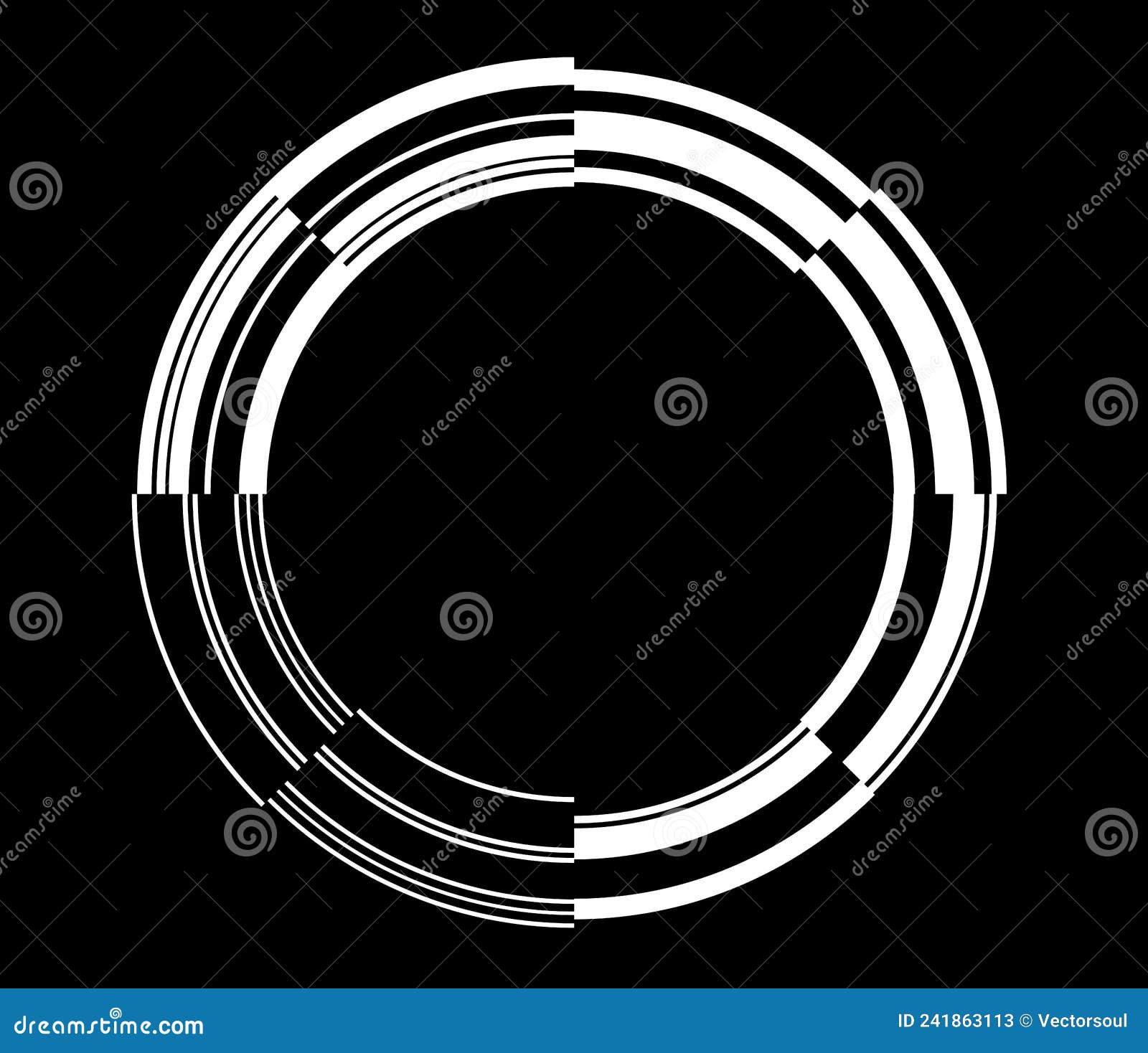 Abstract GUI, UI Geometric Circle Element Stock Vector - Illustration ...