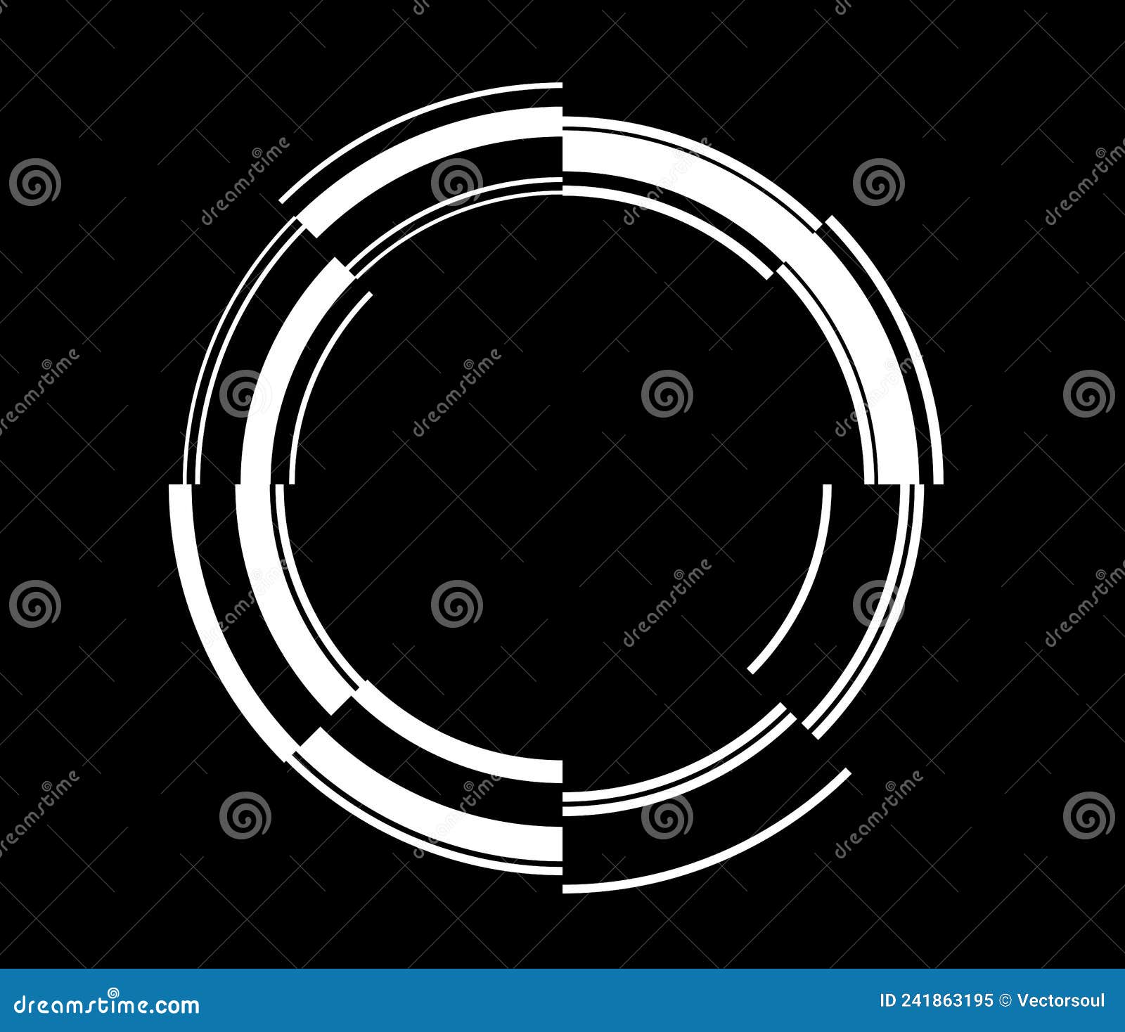 Abstract GUI, UI Geometric Circle Element Stock Vector - Illustration ...