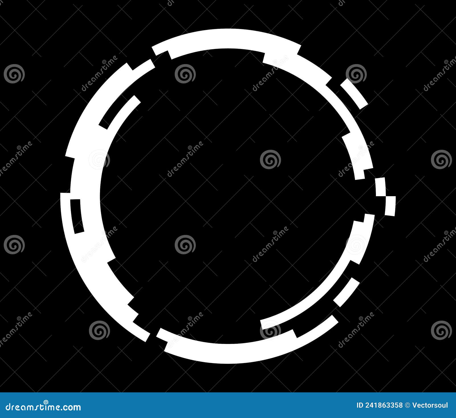 Abstract GUI, UI Geometric Circle Element Stock Vector - Illustration ...