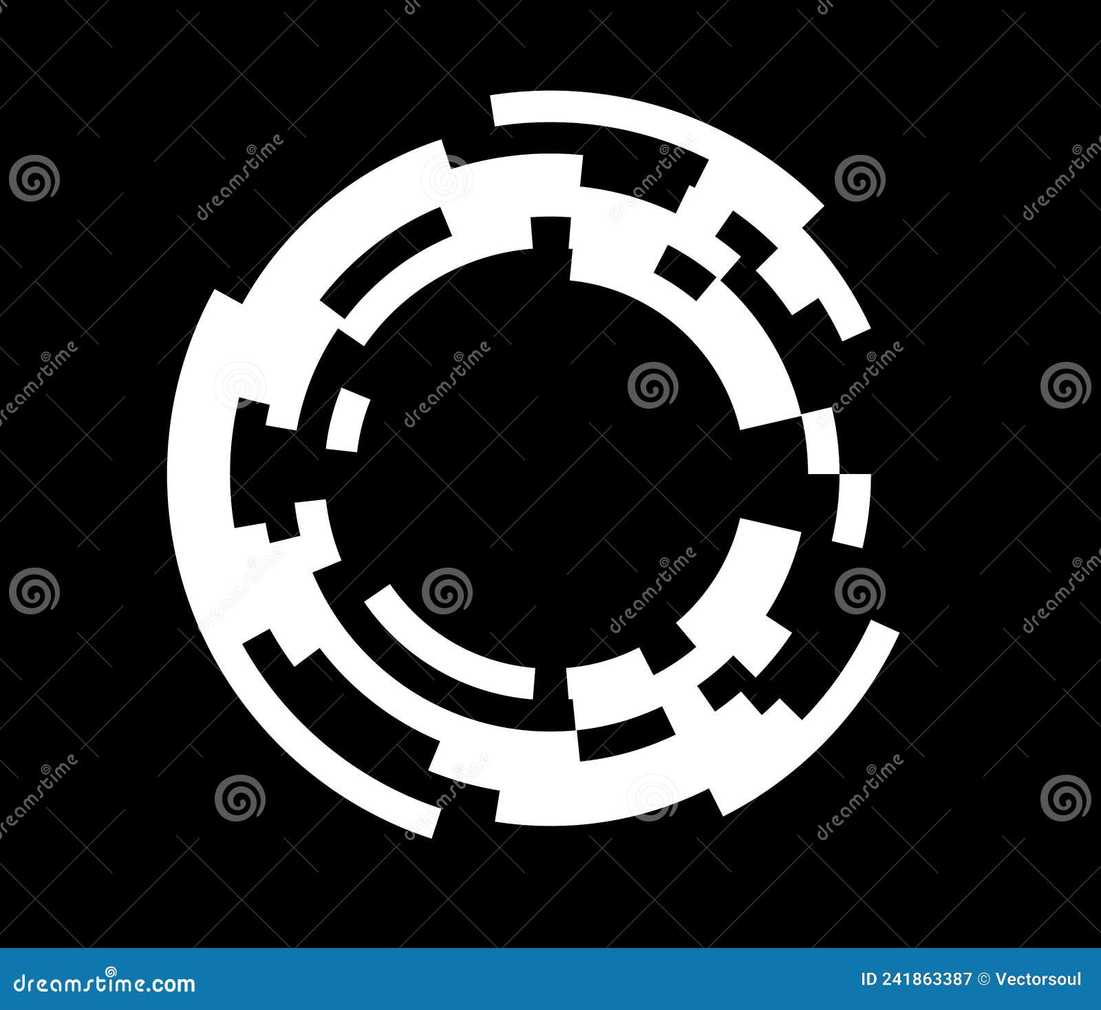 Abstract GUI, UI Geometric Circle Element Stock Vector - Illustration ...
