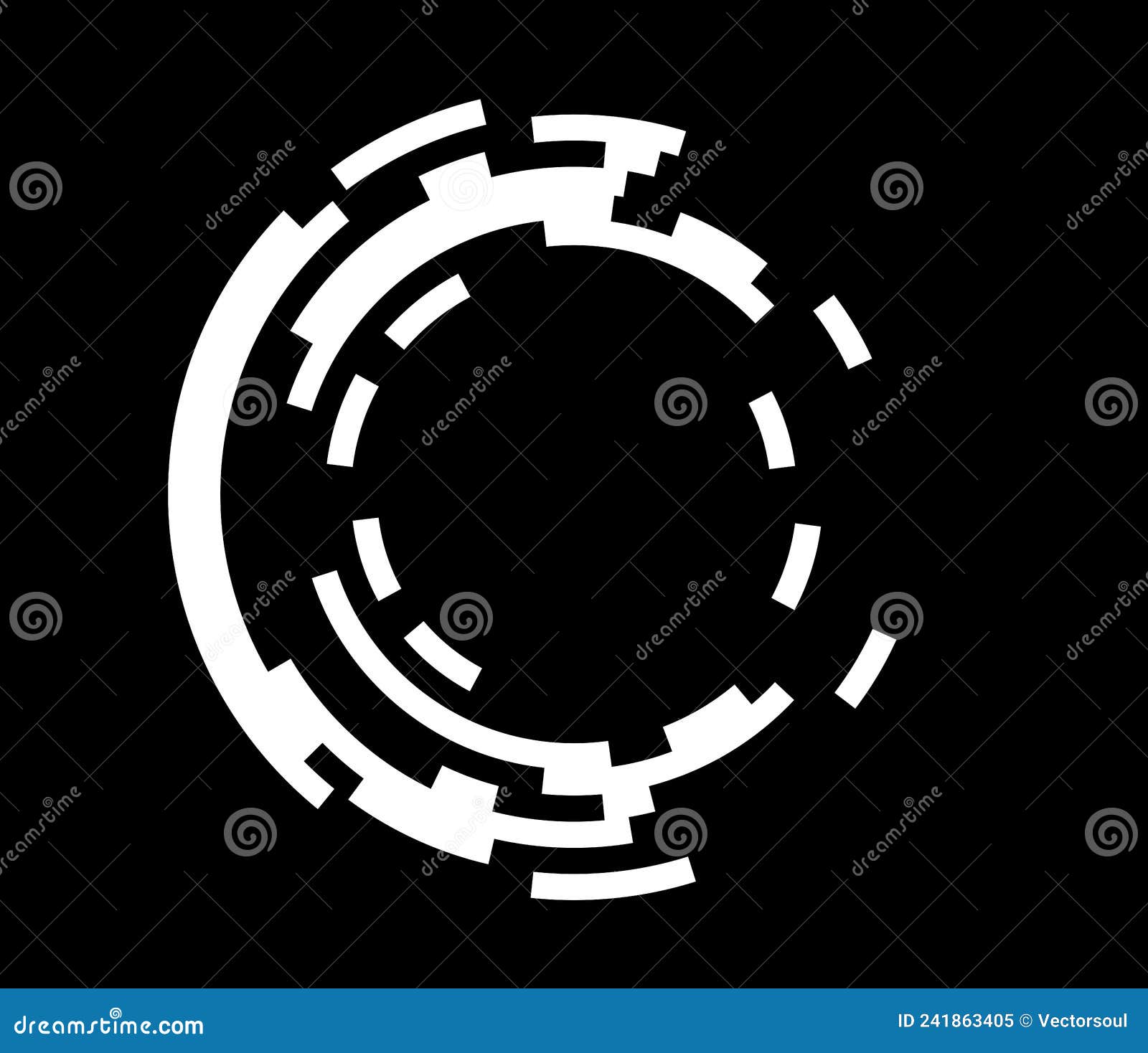 Abstract GUI, UI Geometric Circle Element Stock Vector - Illustration ...
