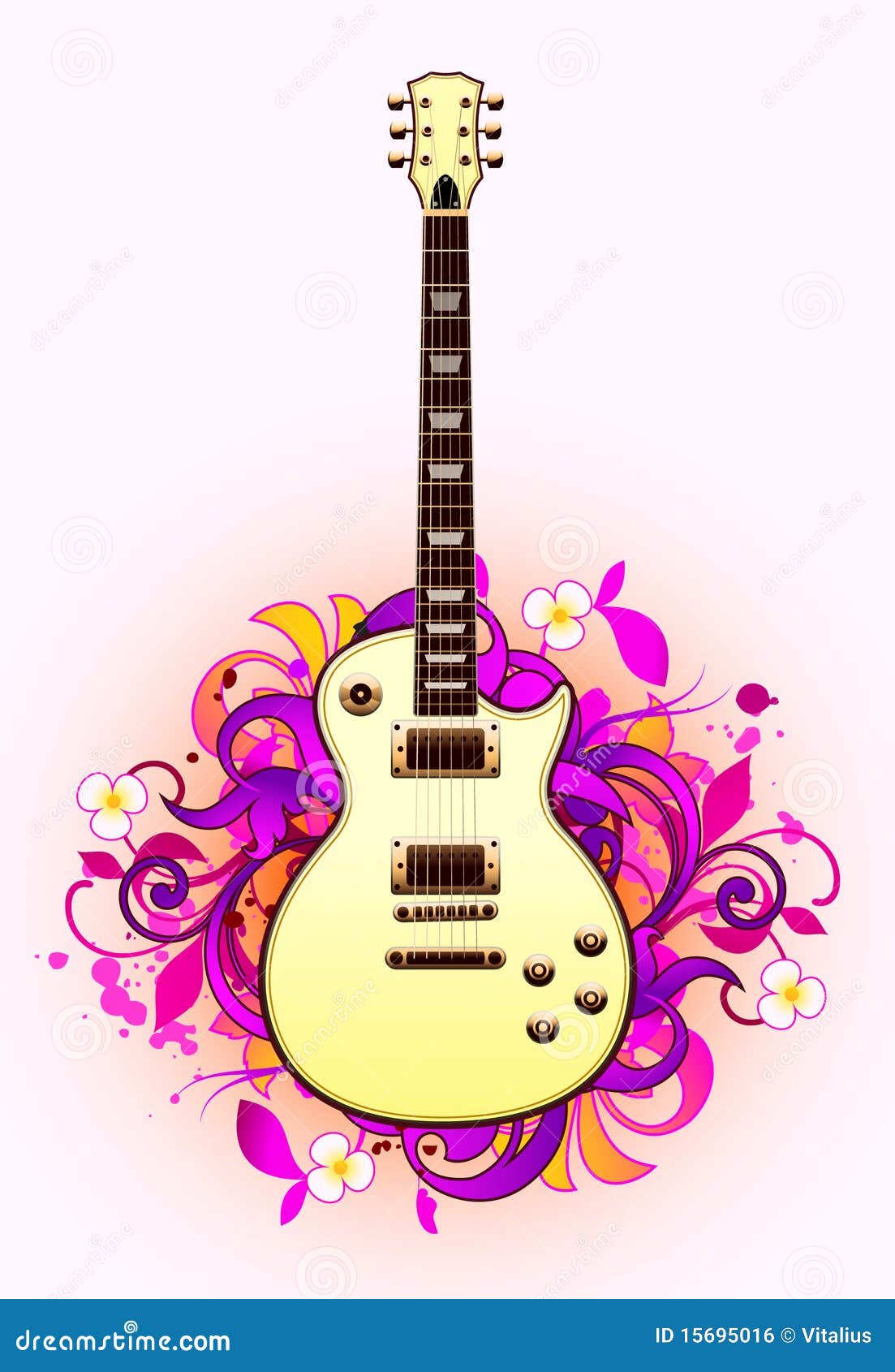 Abstract with guitar stock vector. Illustration of electric - 15695016