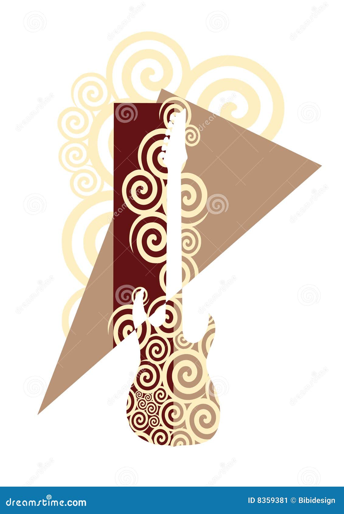 Abstract Guitar stock vector. Illustration of abstract - 8359381