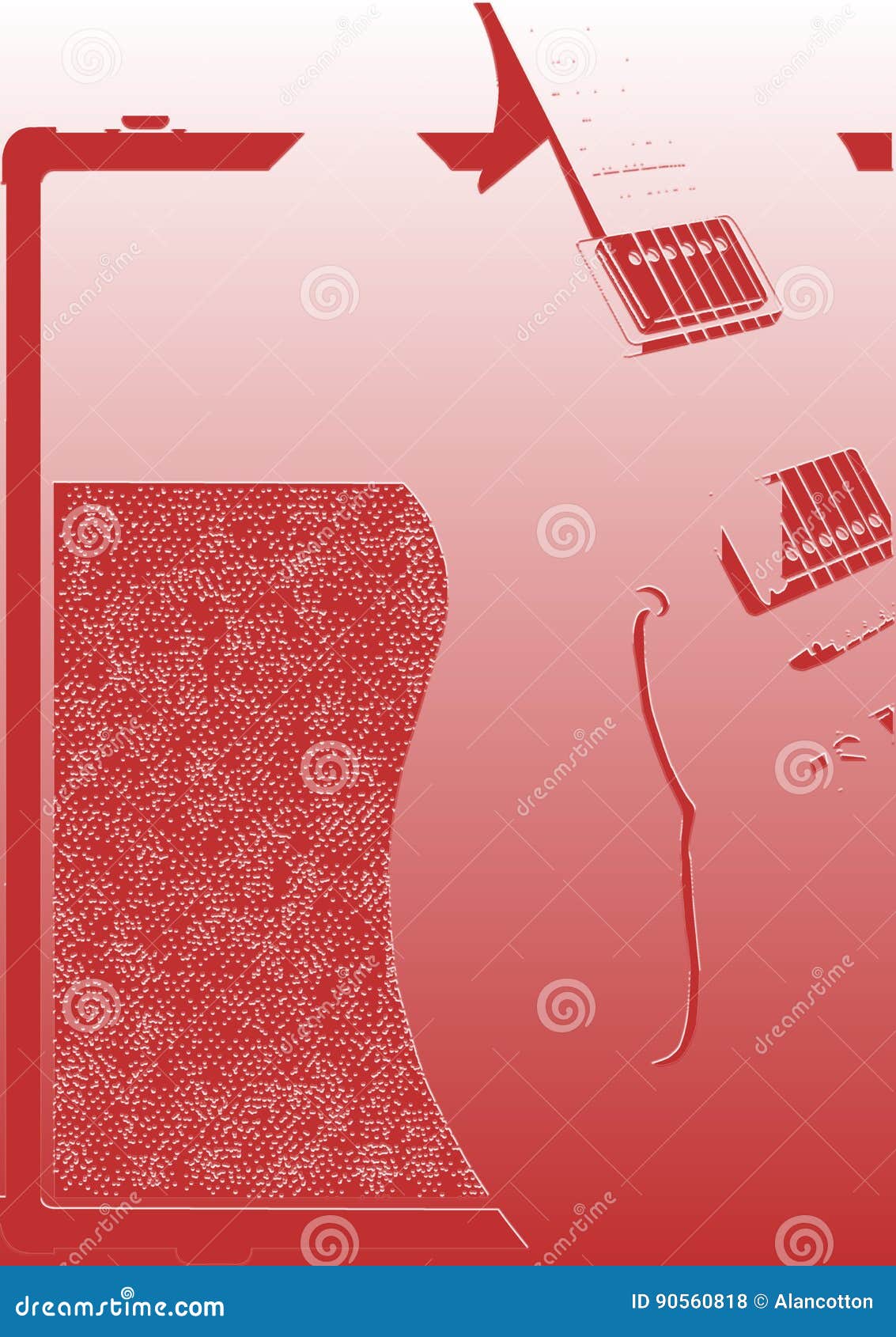 Abstract Guitar and Amplifier Stock Illustration - Illustration of ...