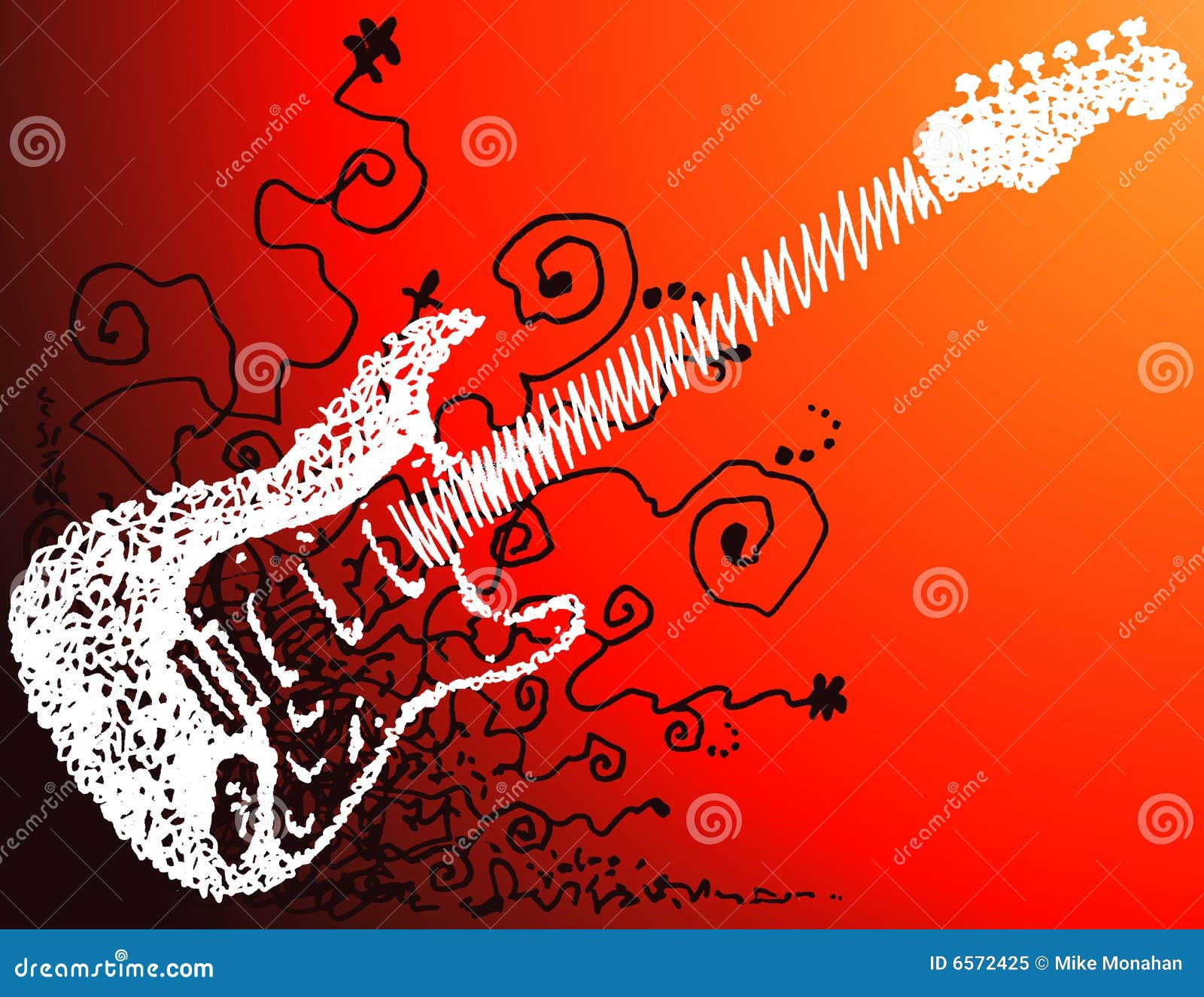 Abstract guitar background stock vector. Illustration of illustrated ...