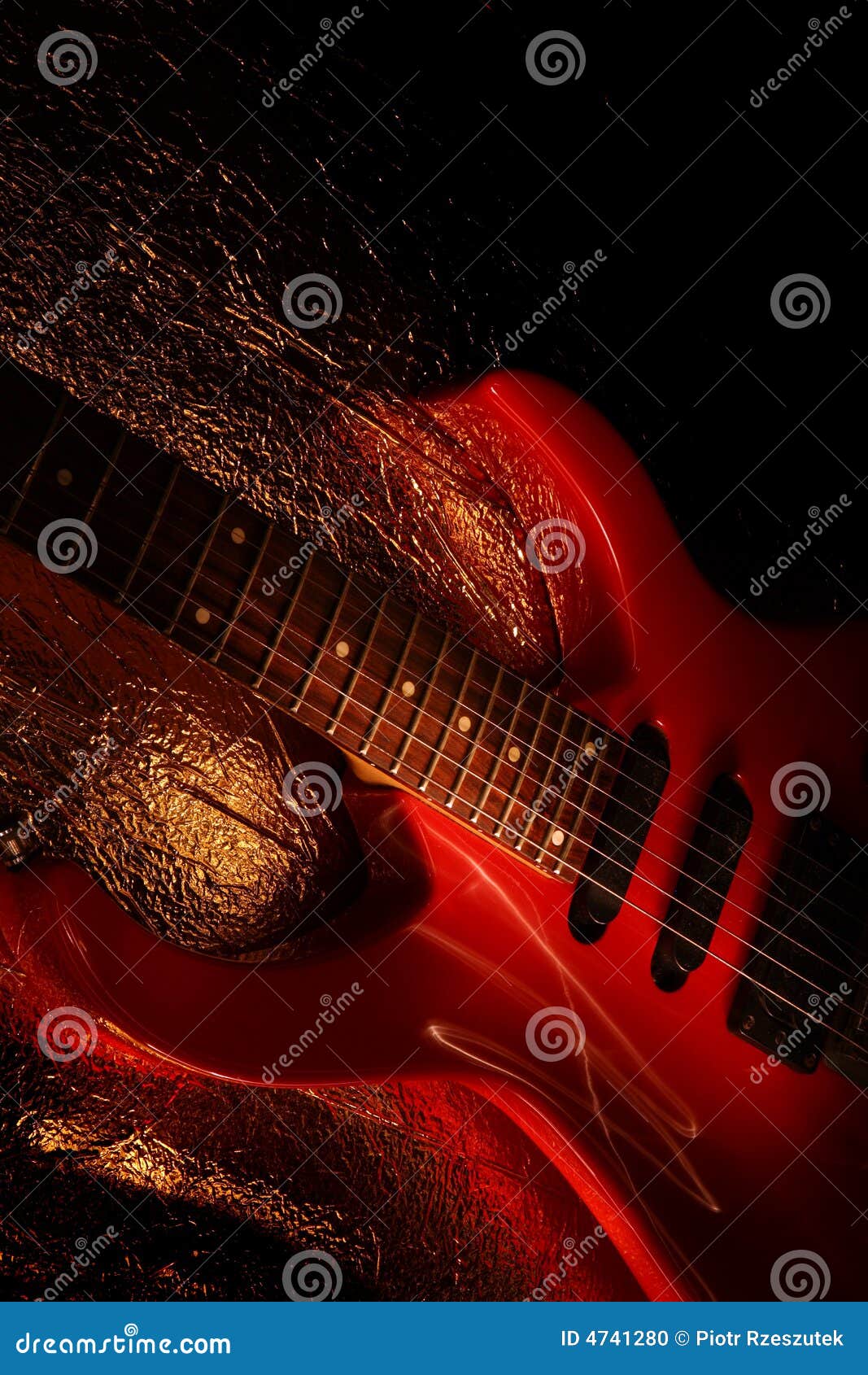 Abstract Guitar Music Theme Stock Illustration - Illustration of light ...