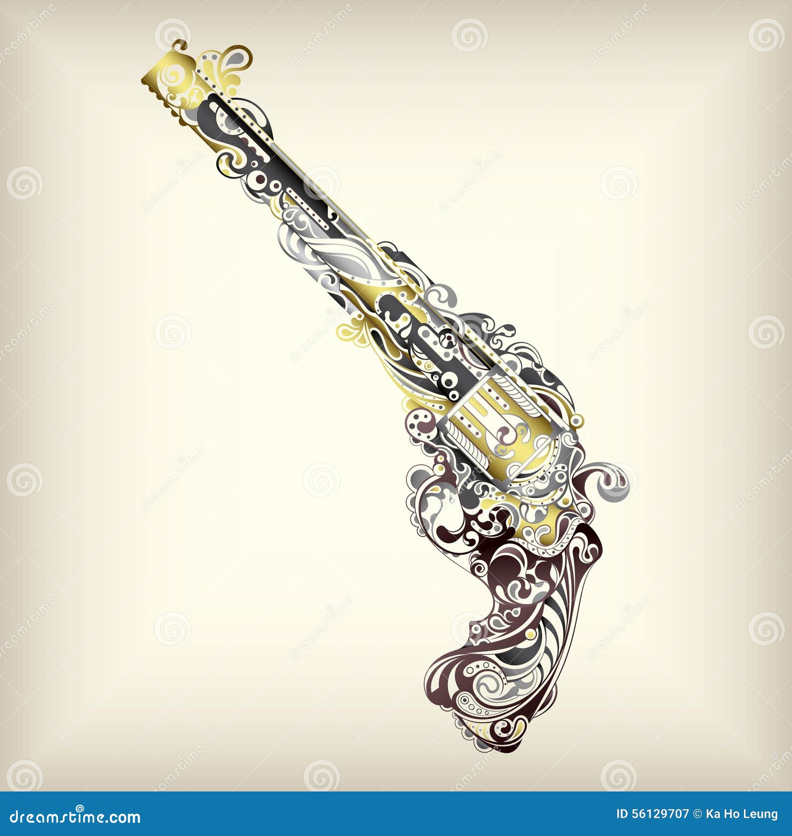 Abstract Gun stock illustration. Illustration of brown - 56129707