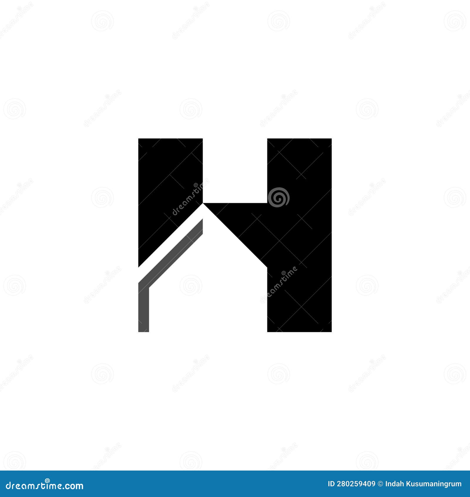 Abstract H Letter Real Estate Logo Design Stock Vector - Illustration ...