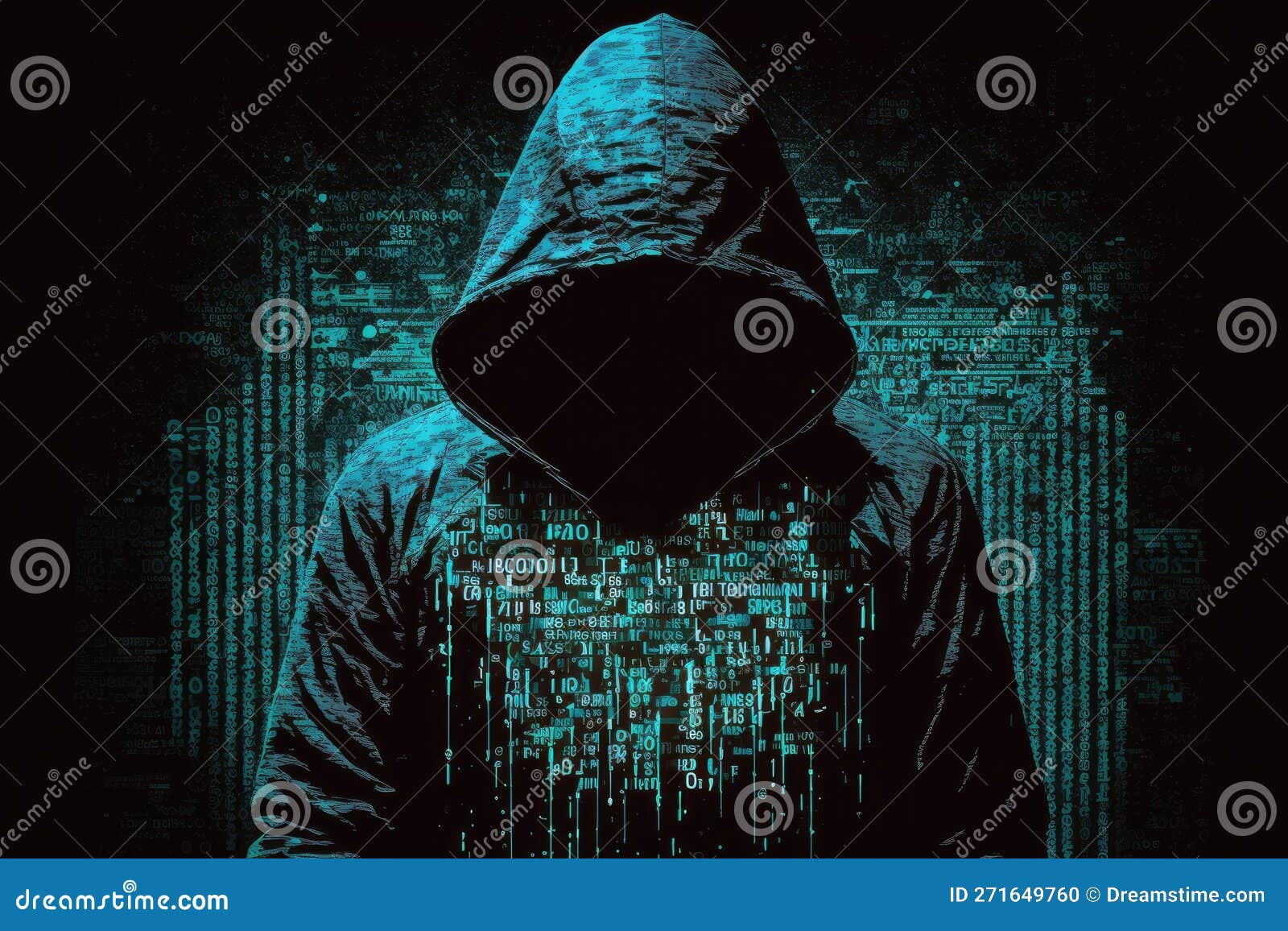 Abstract Hacker Concept Steals Information from Computers on the ...