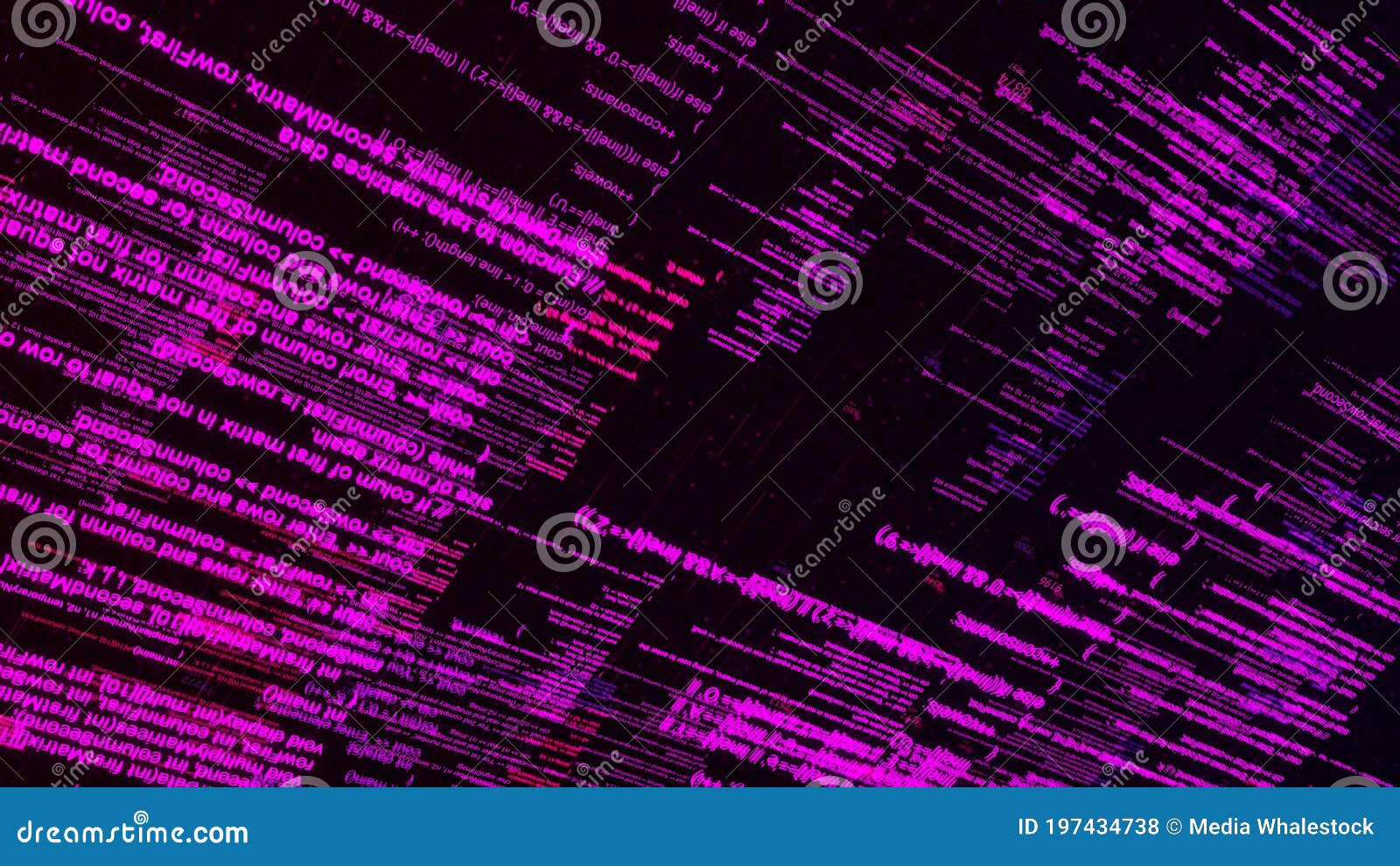 Abstract Hackers Attack Technology And Connection Concept Animation Endless Lines Of Computer