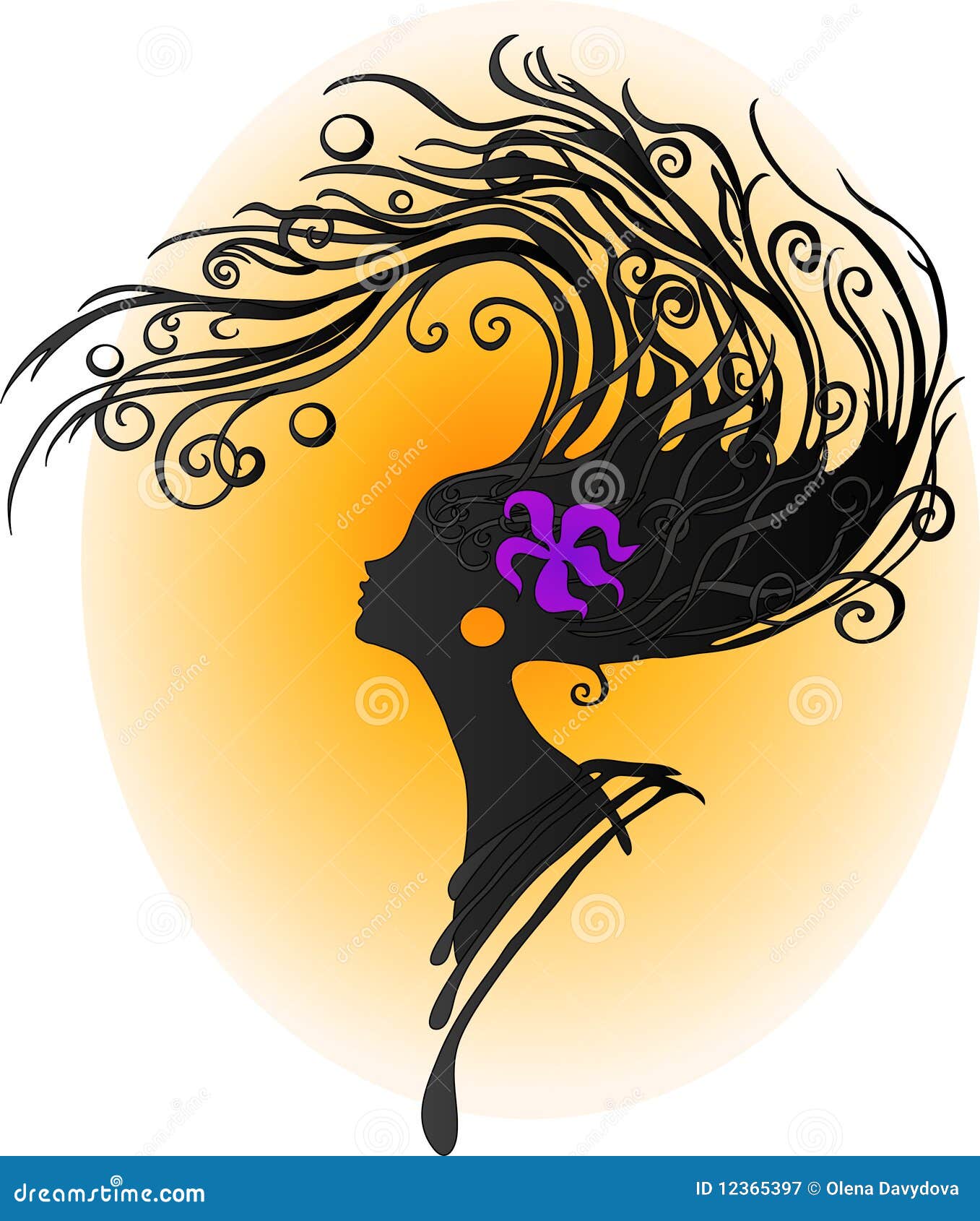 Abstract hair stock illustration. Illustration of girls - 12365397