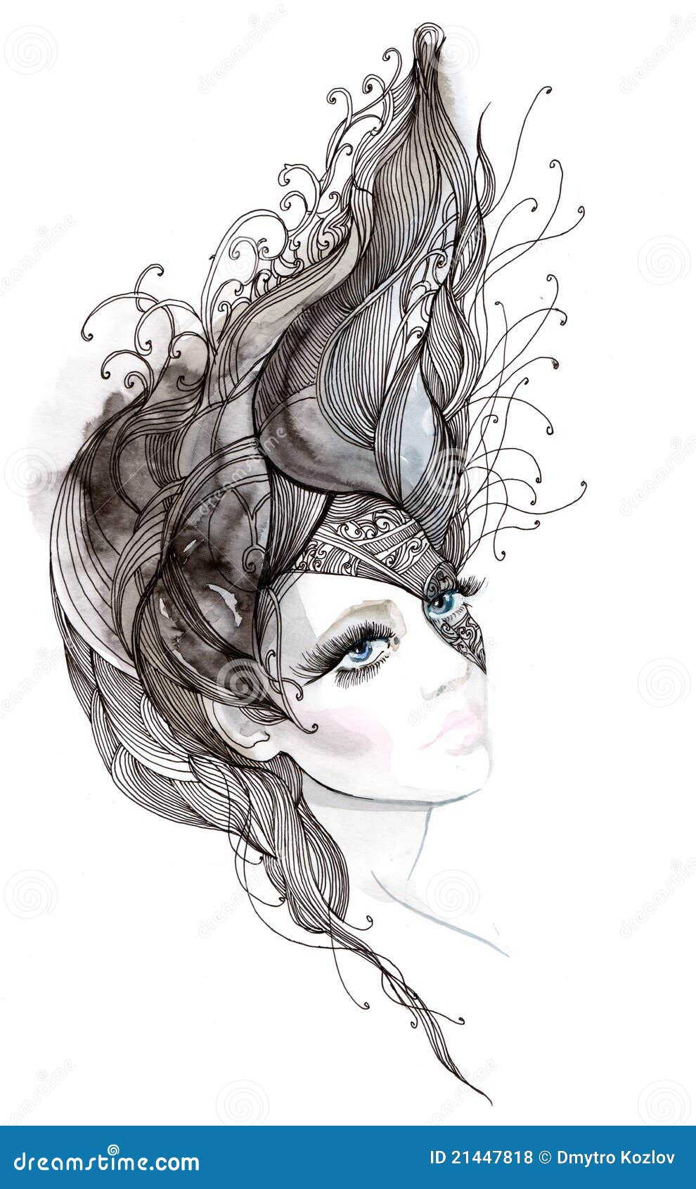 Abstract hair stock illustration. Illustration of light - 21447818