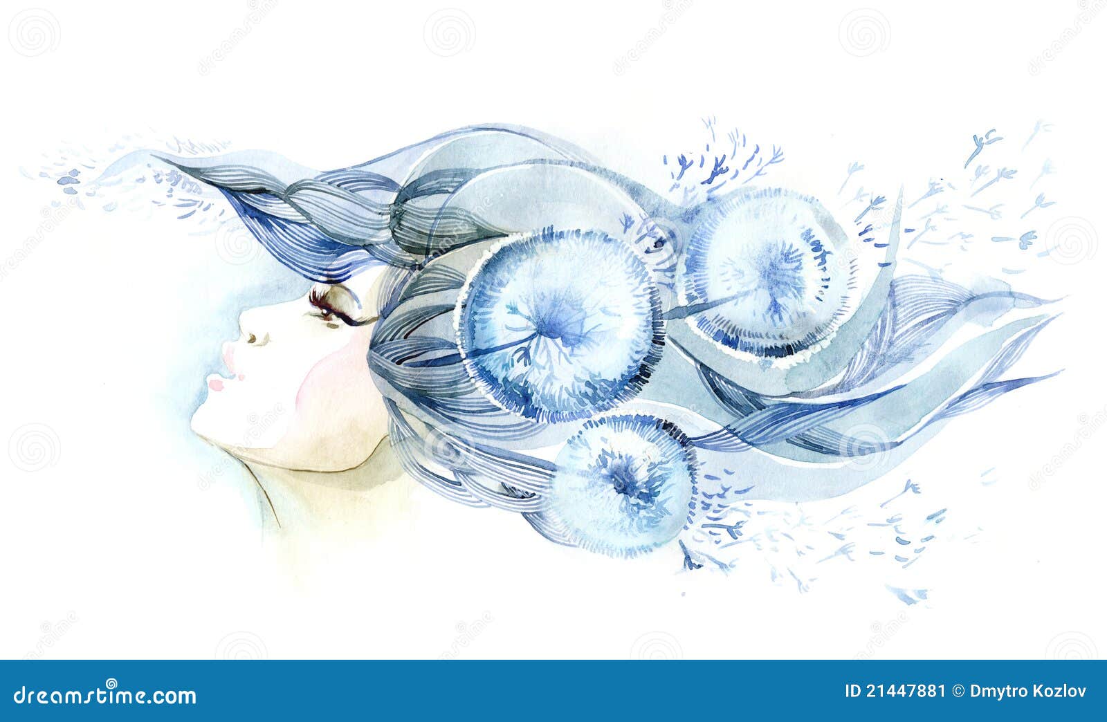 Abstract hair stock illustration. Illustration of flying - 21447881