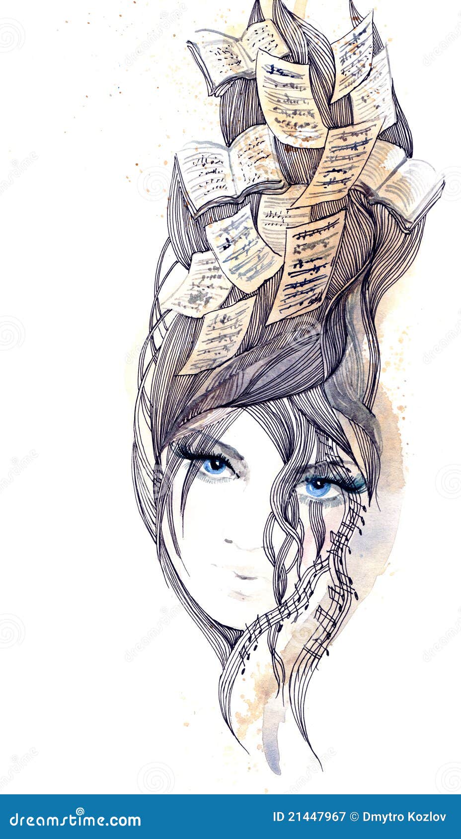 Abstract hair stock illustration. Illustration of glamour - 21447967