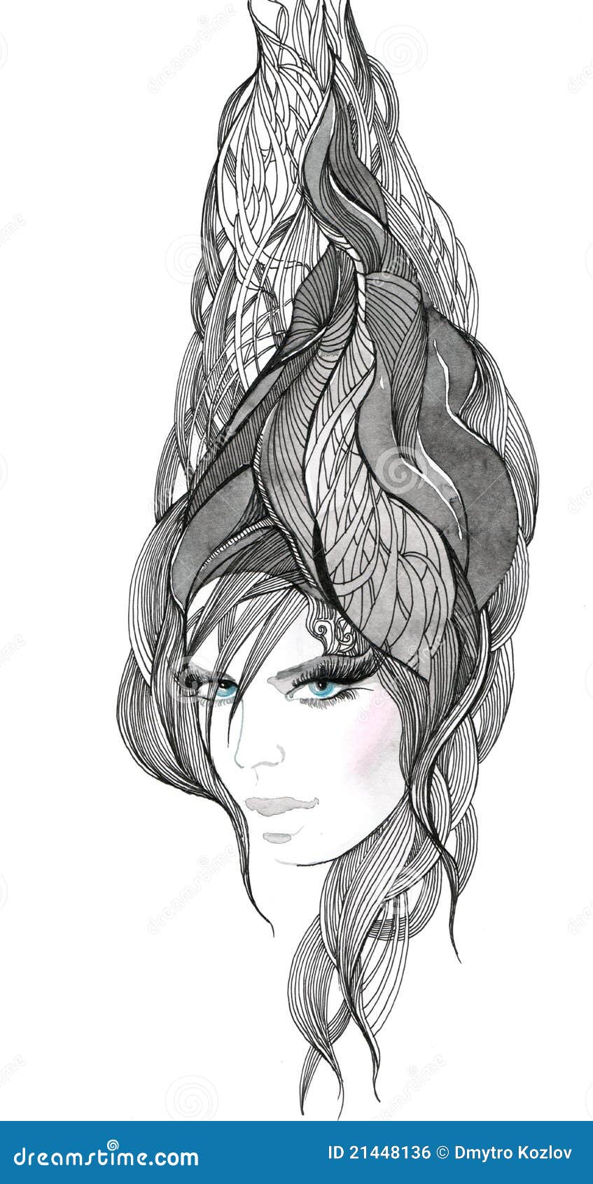 Abstract hair stock illustration. Illustration of light - 21448136