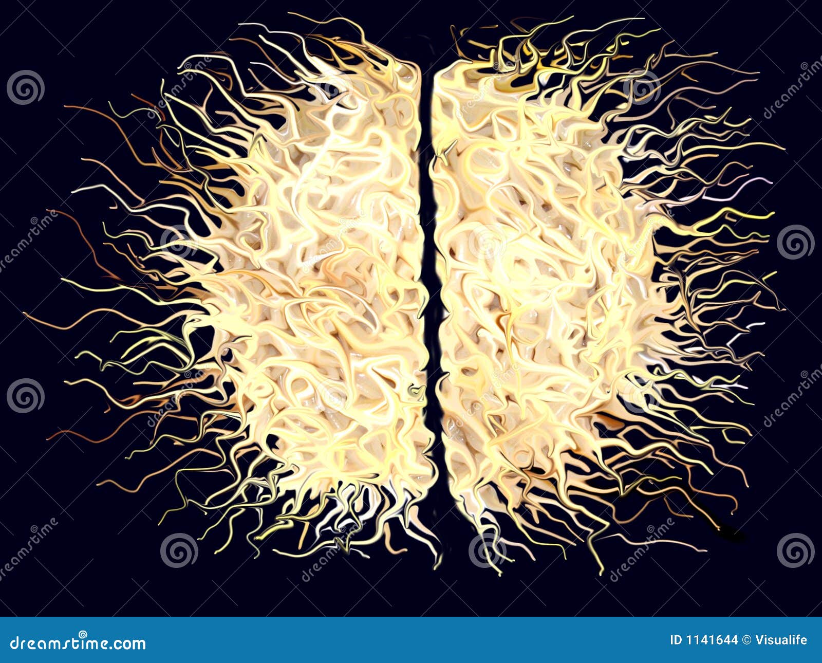 Abstract Hairy Brain stock photo. Image of abstract, human - 1141644