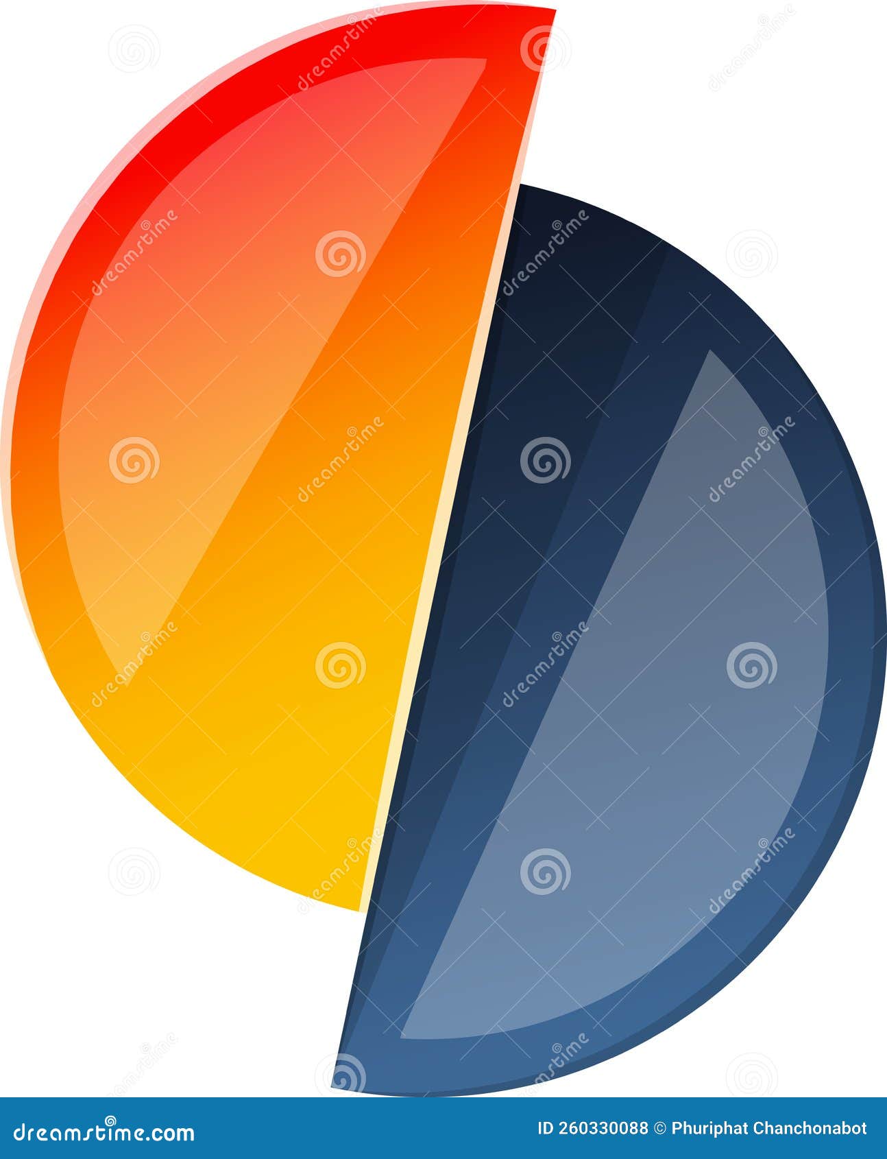 Abstract Half Circle Logo Illustration in Trendy and Minimal Style ...