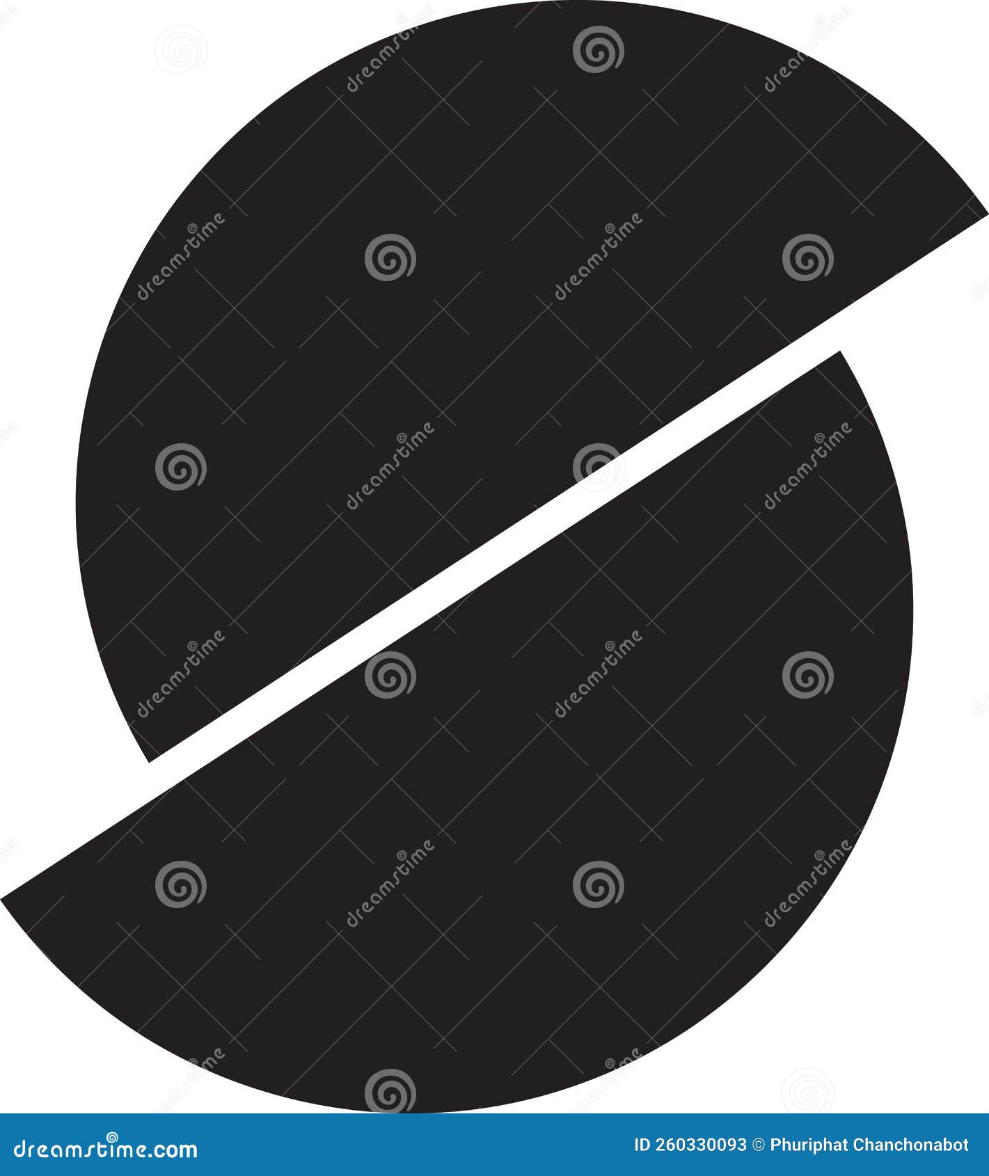 Abstract Half Circle Logo Illustration in Trendy and Minimal Style ...