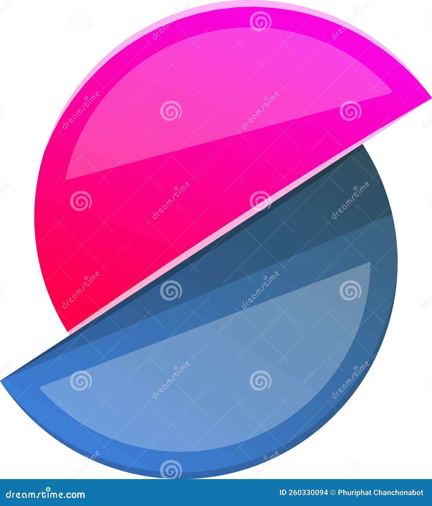 Abstract Half Circle Logo Illustration in Trendy and Minimal Style ...