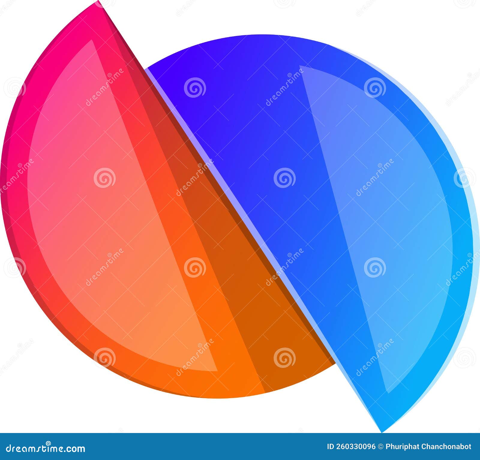 Abstract Half Circle Logo Illustration in Trendy and Minimal Style ...