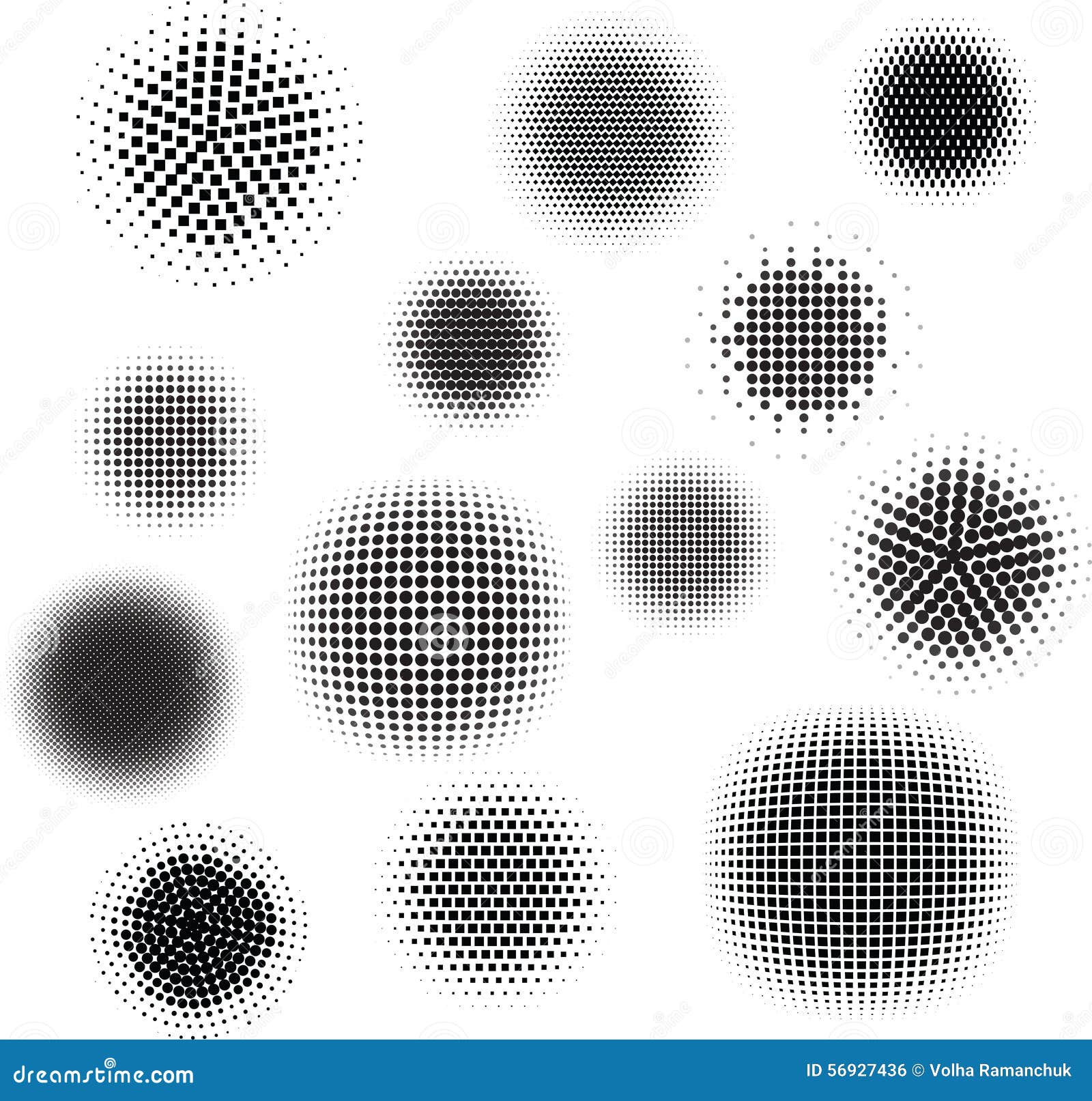 13 Abstract Halftone Backgrounds Stock Vector - Illustration of frame ...