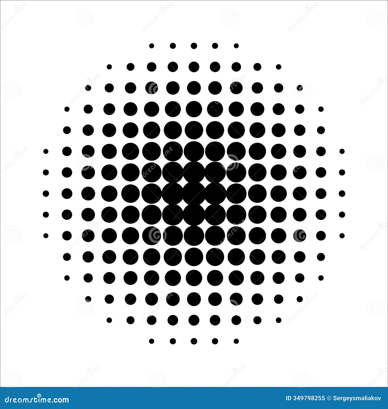 Abstract Halftone Circle of Dots Stock Illustration - Illustration of ...