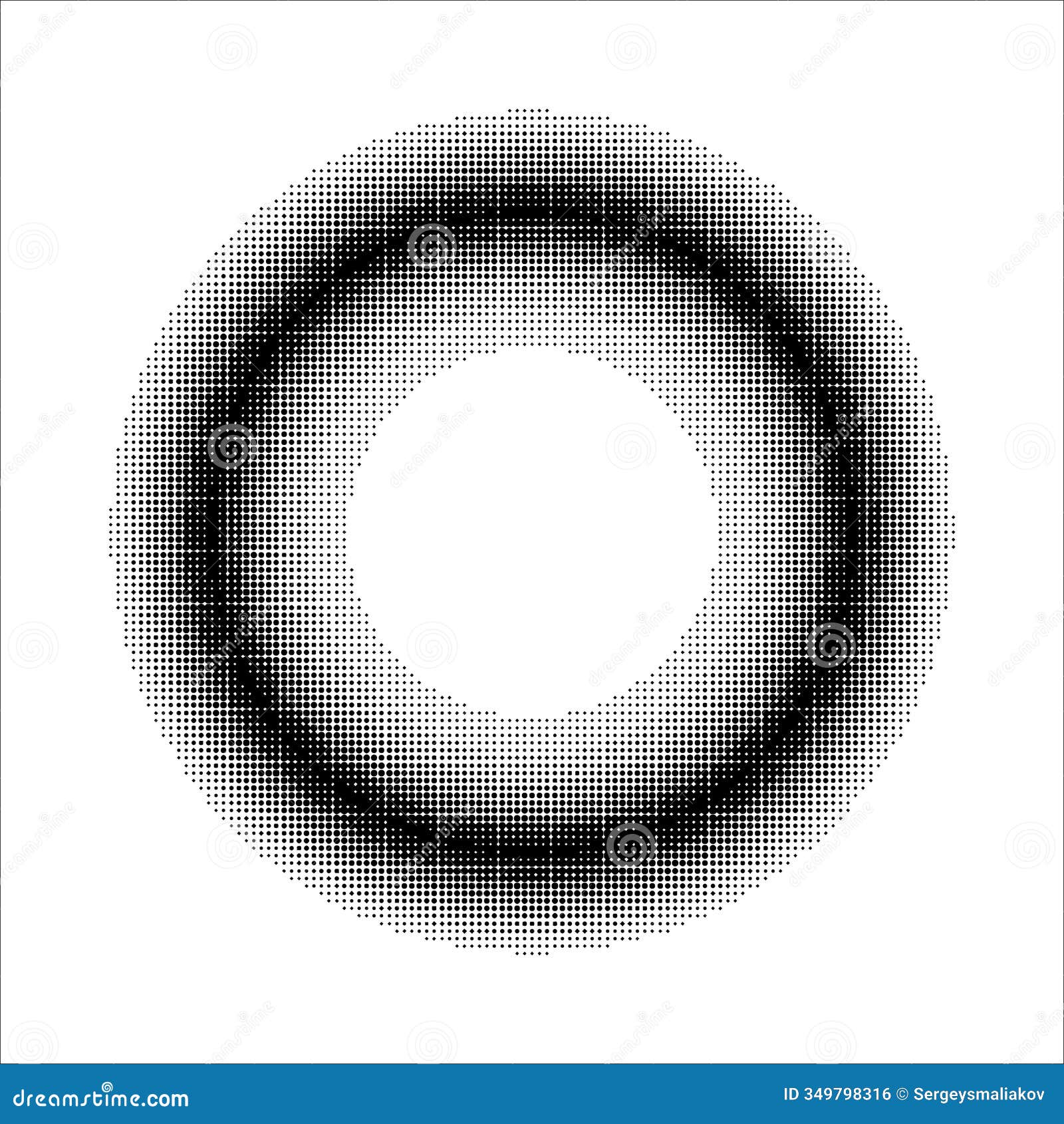 Abstract Halftone Circle of Dots Stock Illustration - Illustration of ...