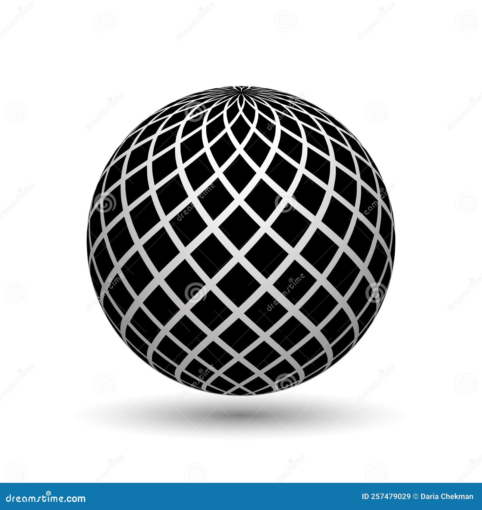 Abstract Halftone 3d Sphere, Realistic 3d Printed Ball Stock Vector ...