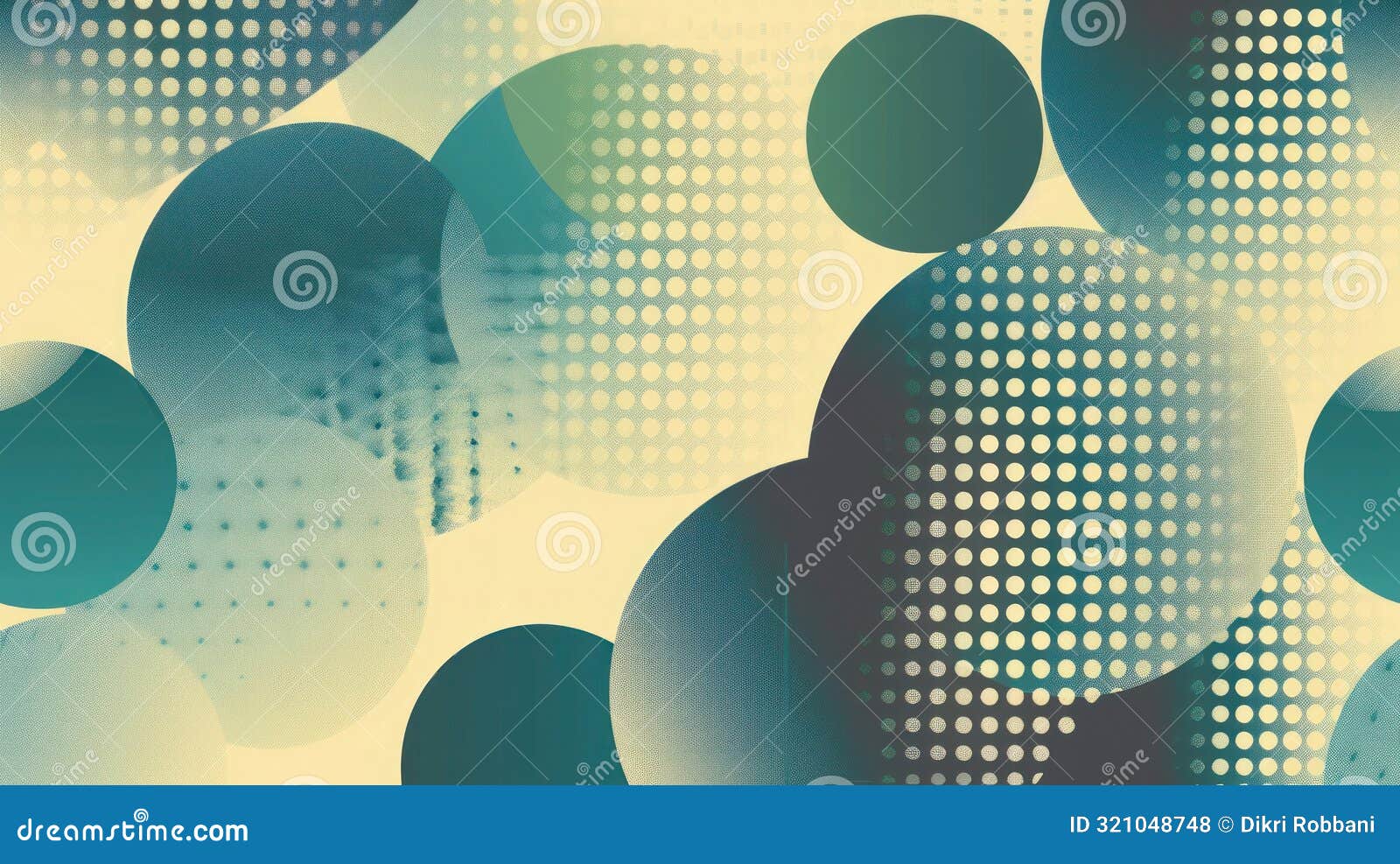 Abstract Halftone Dot Pattern in a Cool Color Palette Stock ...