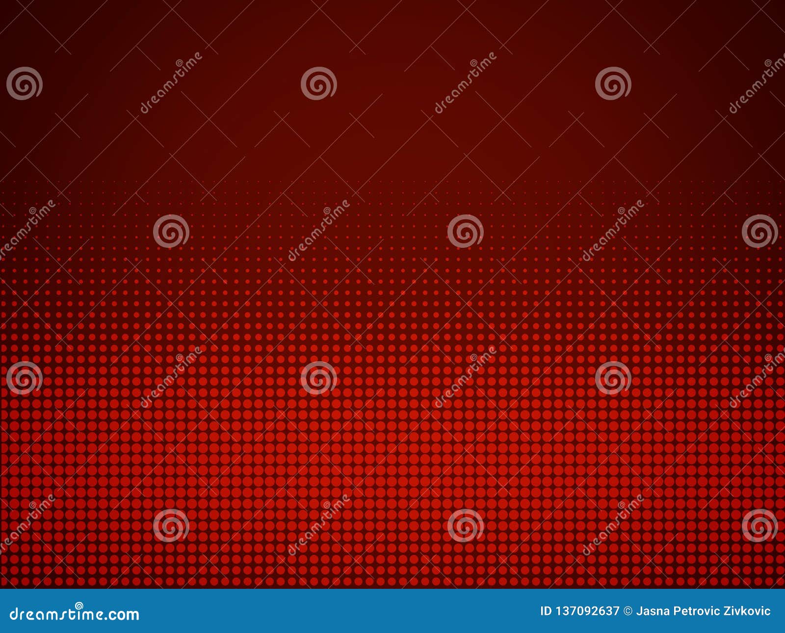 Abstract Halftone Dots Red Gradient Background Stock Illustration ...