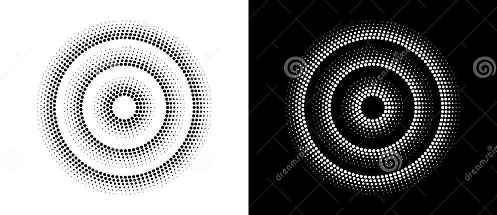 Abstract Halftone Dotted Circles Advertising Background. Ripple Optical ...