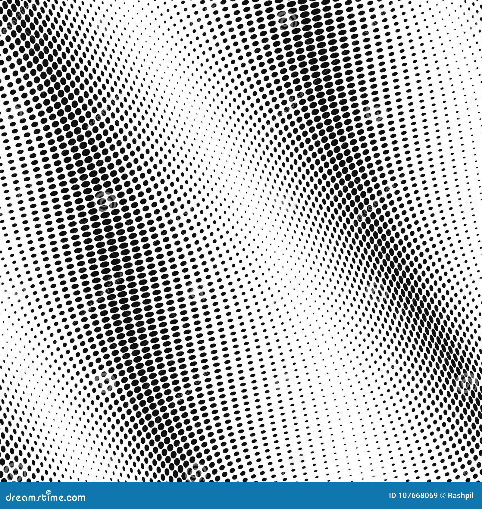 Abstract Halftone Dotted Waves Stock Illustration - Illustration of ...